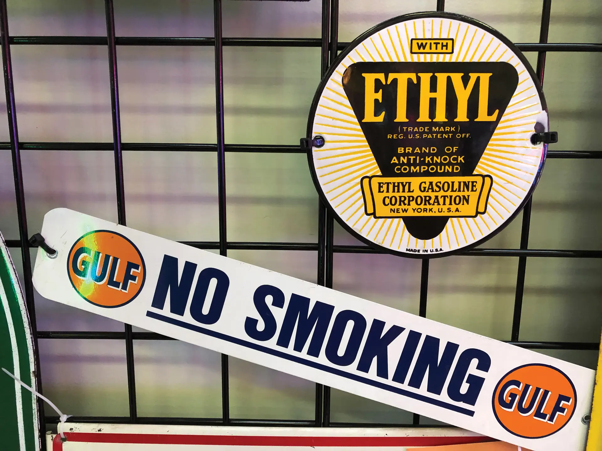 Ethyl Gasoline Sign & Gulf 'No Smoking' Sign | Auburn Fall 2018 | RM ...