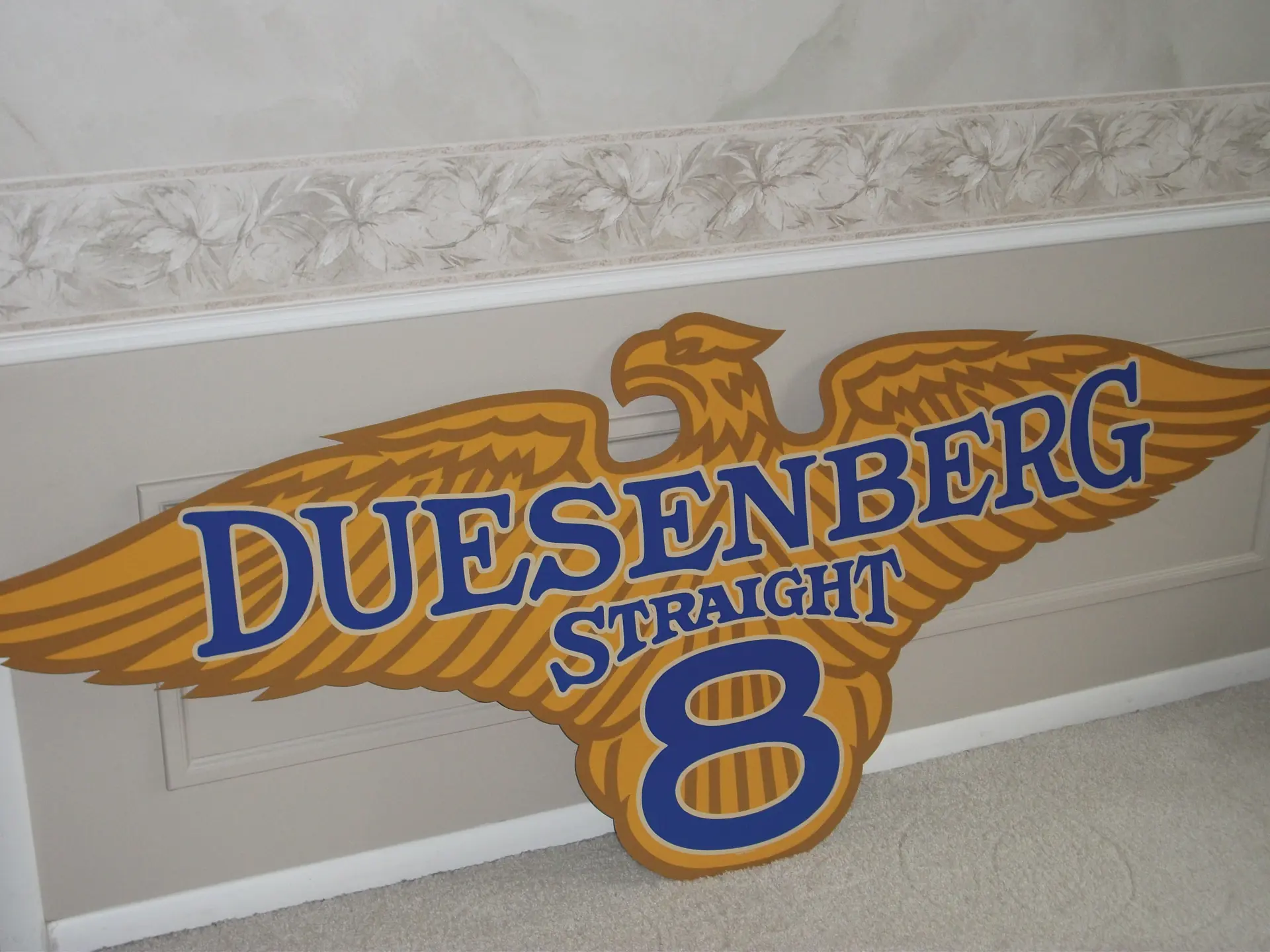 Hand Painted Duesenberg Straight 8 Sign - Signed by the artest Hanson ...