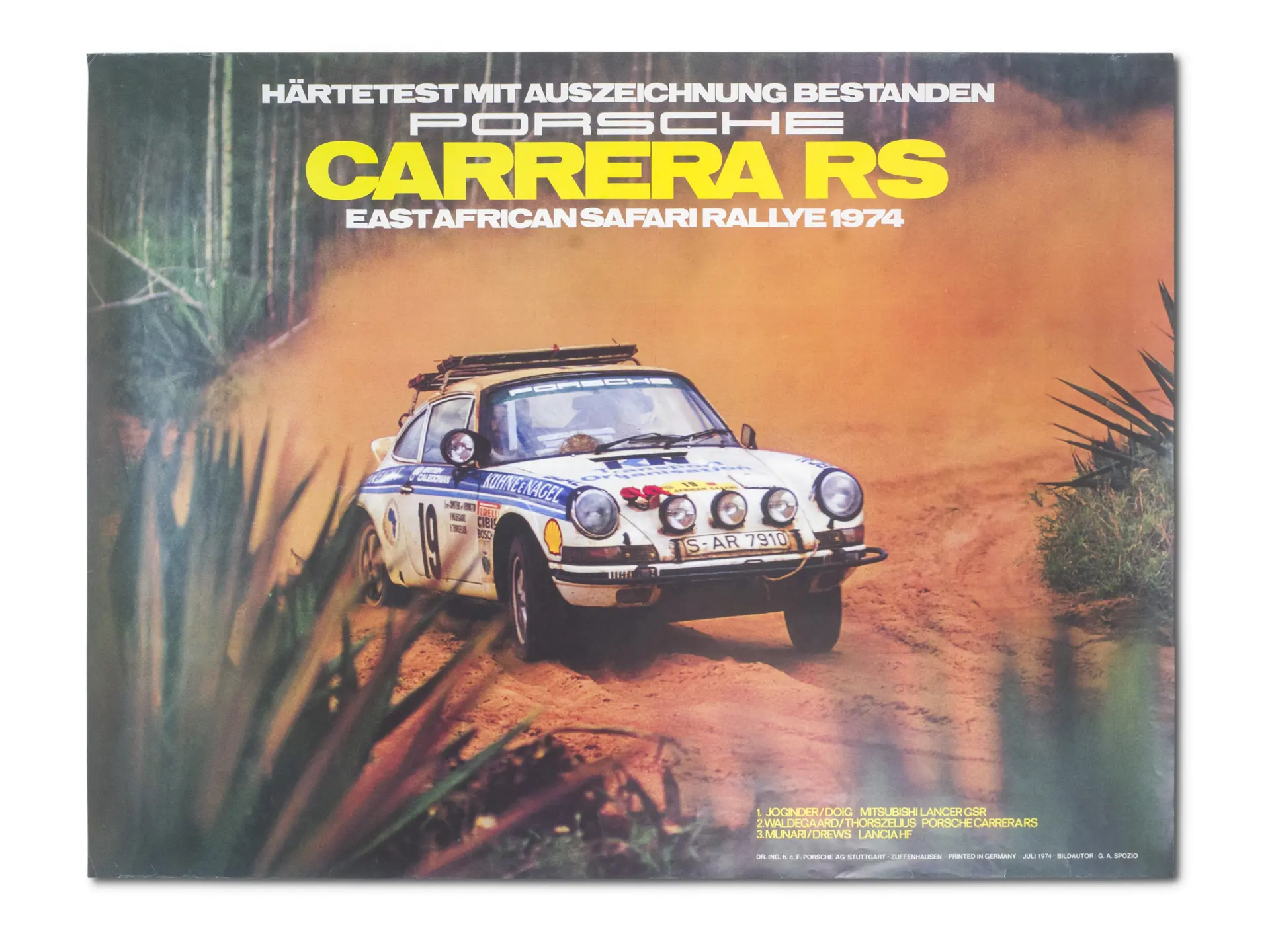 Carrera RS, East Africa Safari Rallye, 1974 | A Lifetime of Porsche ...