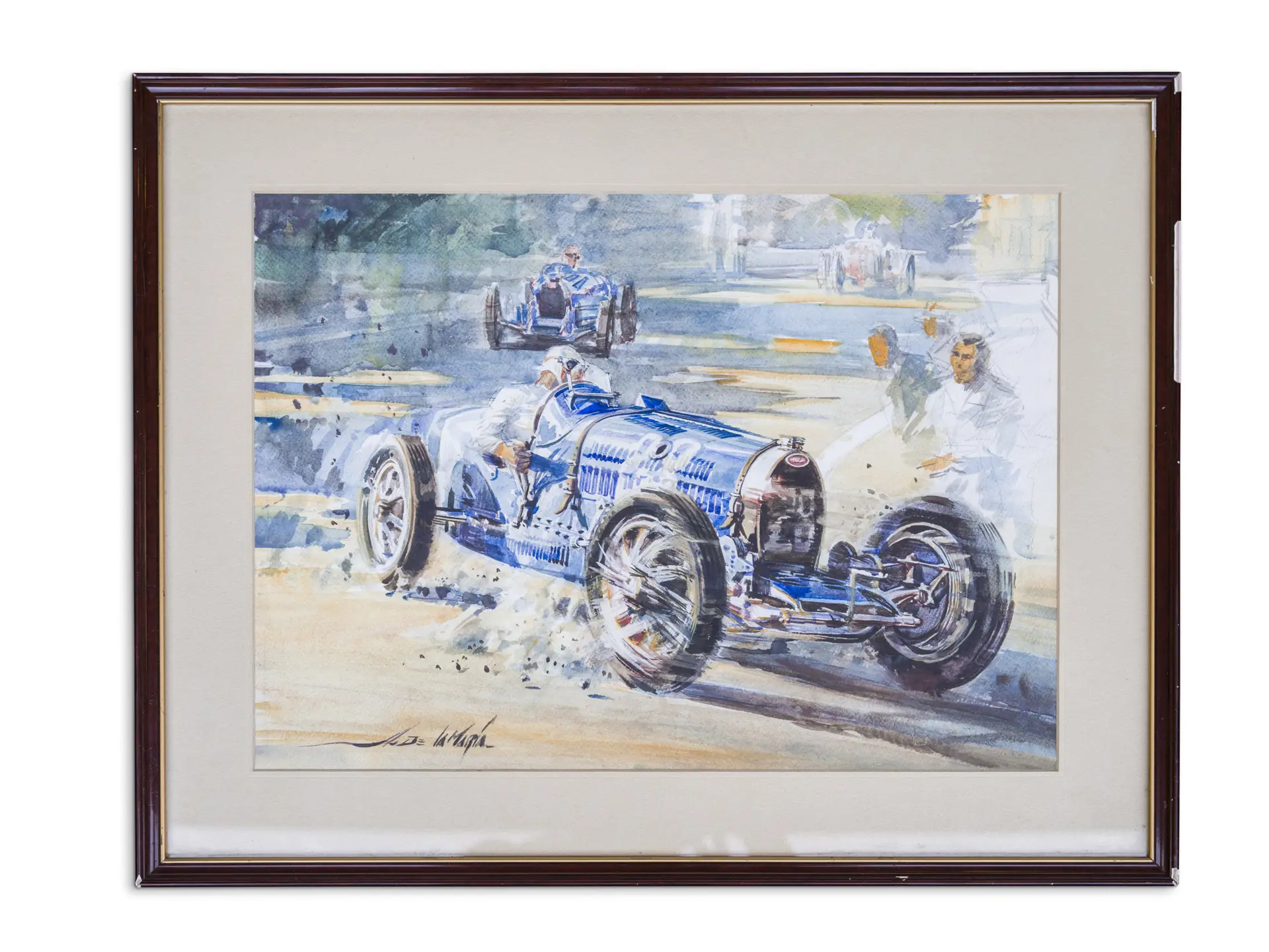 René Dreyfus, 1929 Monaco Grand Prix Watercolor by Alfredo de la María ...