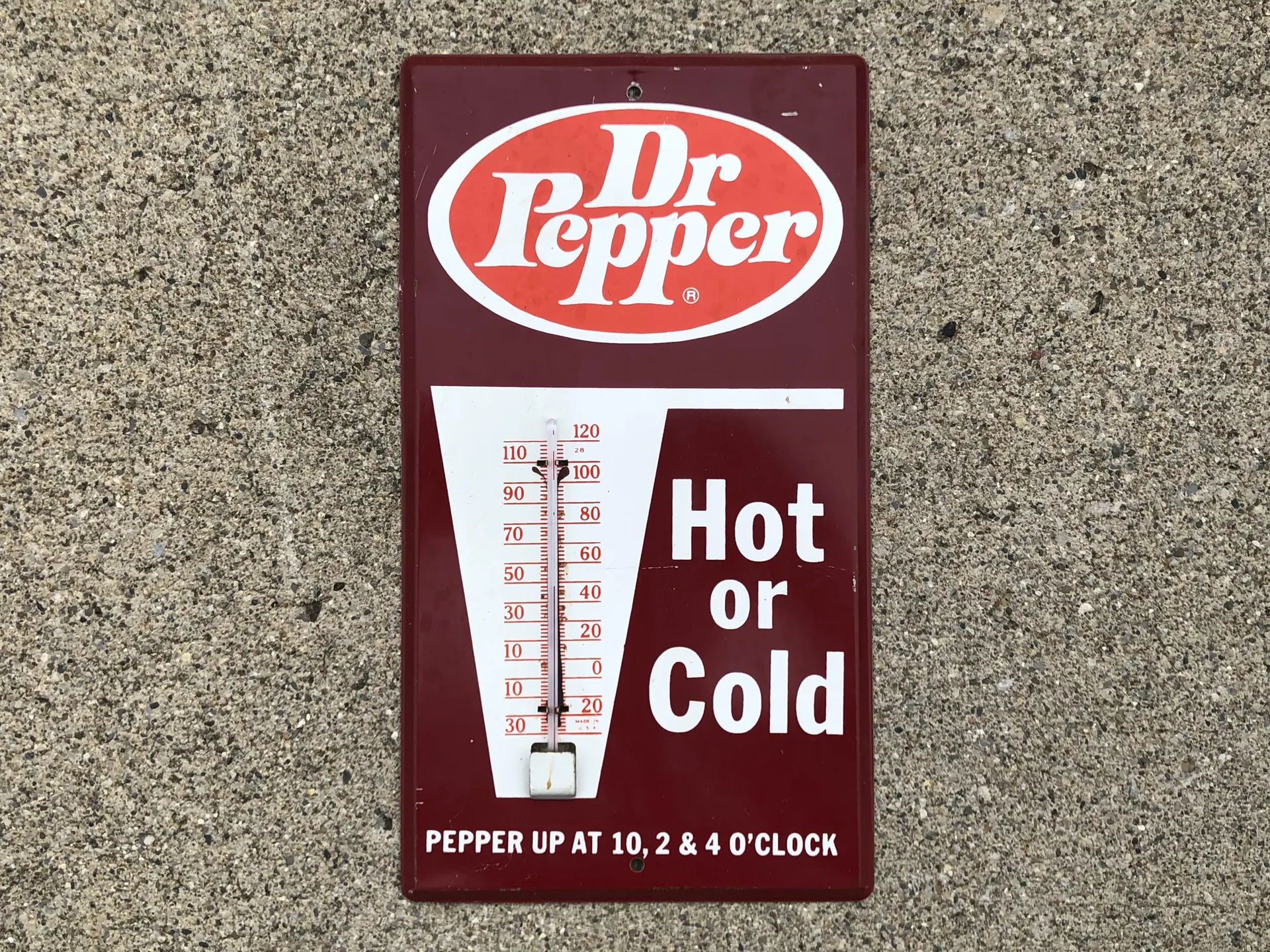 Dr Pepper Hot or Cold Porcelain Thermometer | Open Roads, April 2021 ...