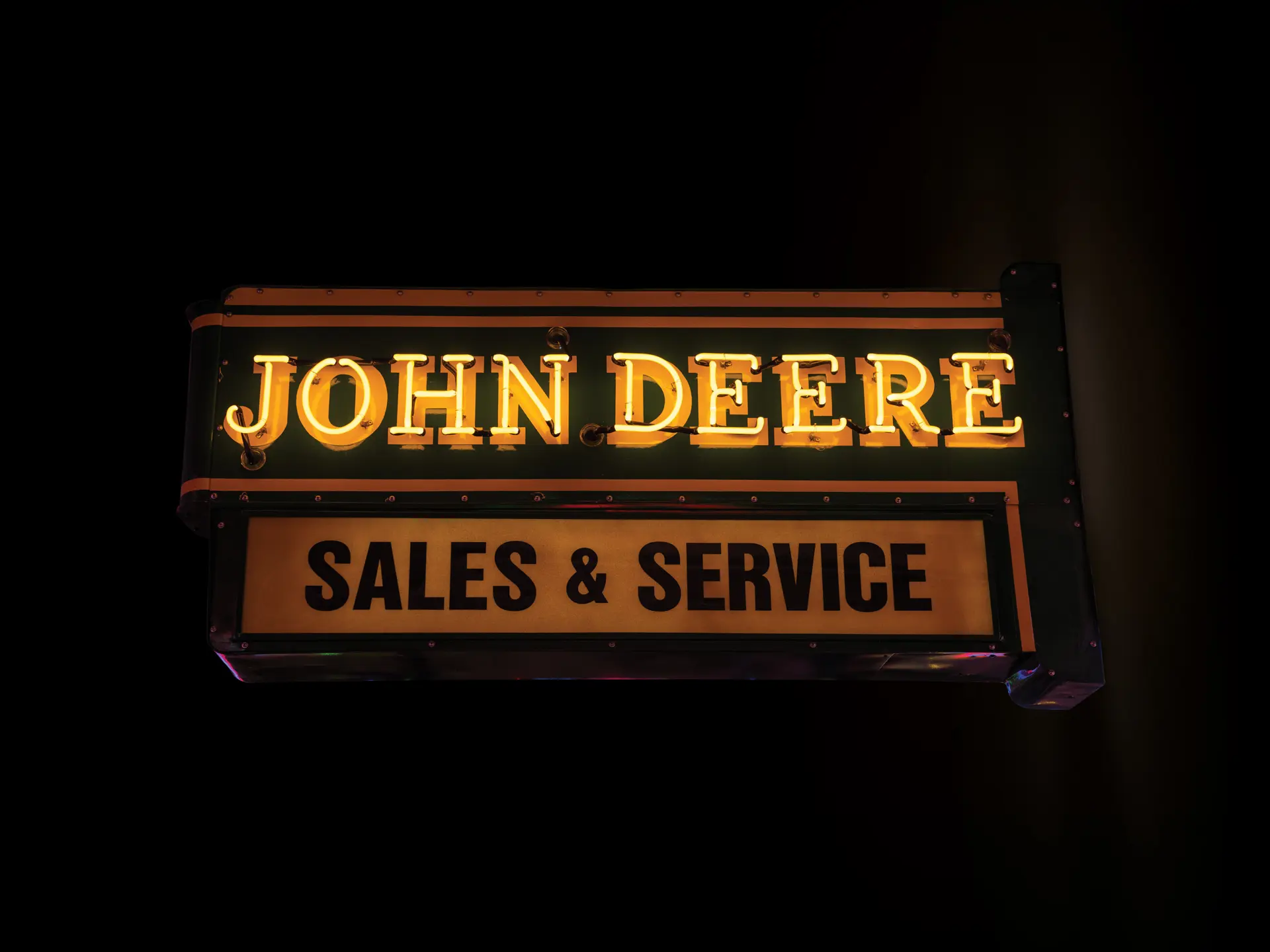 John Deere Sales & Service Double-Sided Neon Sign | The Dingman ...
