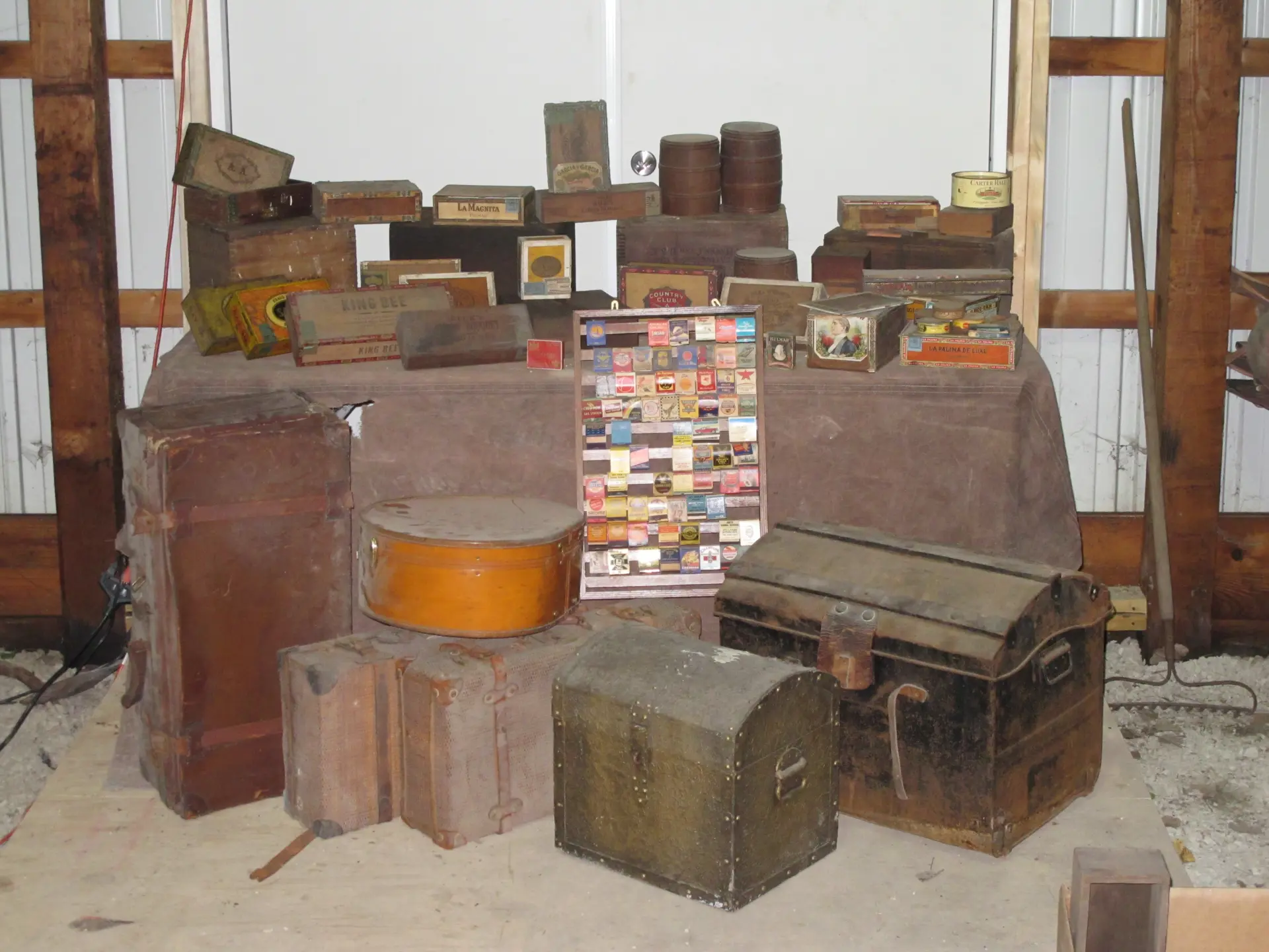 Large Group Lot of Luggage, Trunks, and Cigar Boxes | The Lee Roy ...