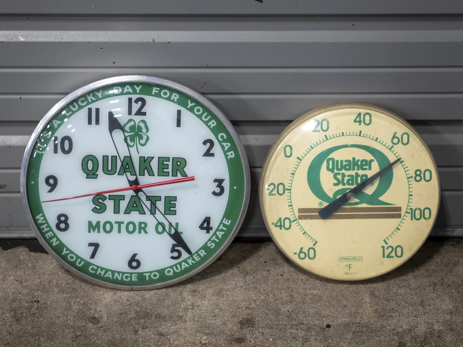 Quaker State Motor Oil Clock and Thermometer | Auburn Fall 2021 | RM ...