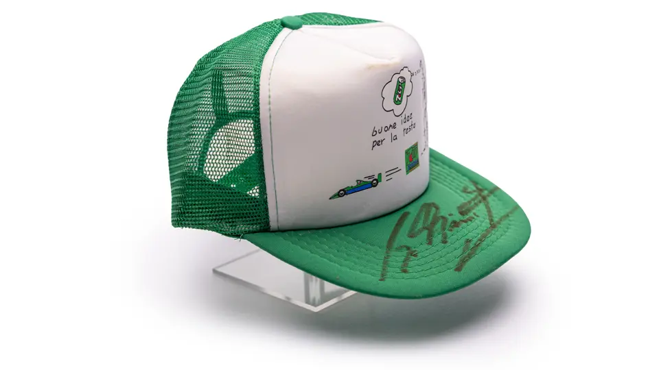 Three Michael Schumacher Jordan Grand Prix Formula 1 Caps and 191 Alloy ...