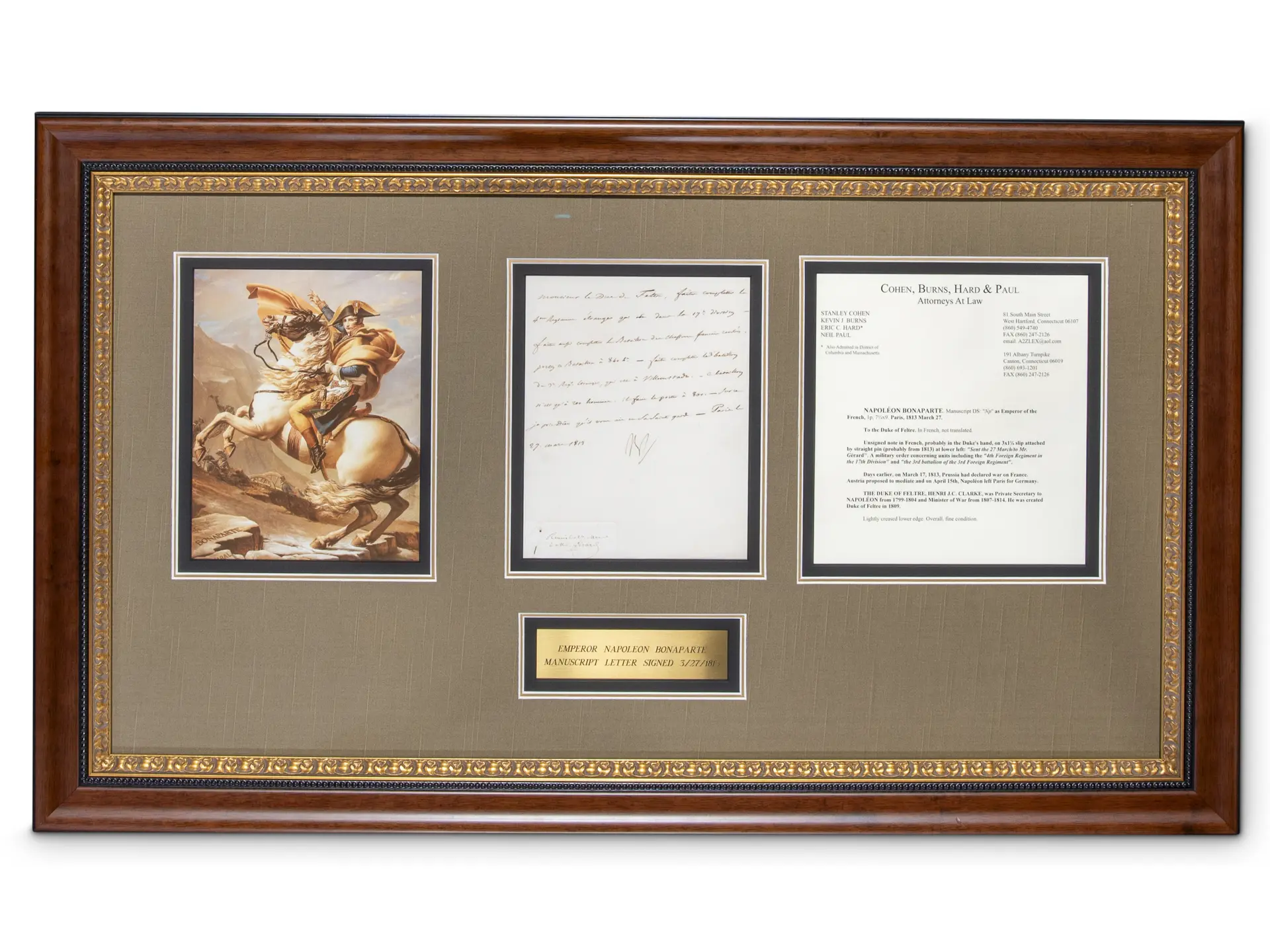 Emperor Napoleon Bonaparte Manuscript Letter, Signed 3/27/1813 | The ...