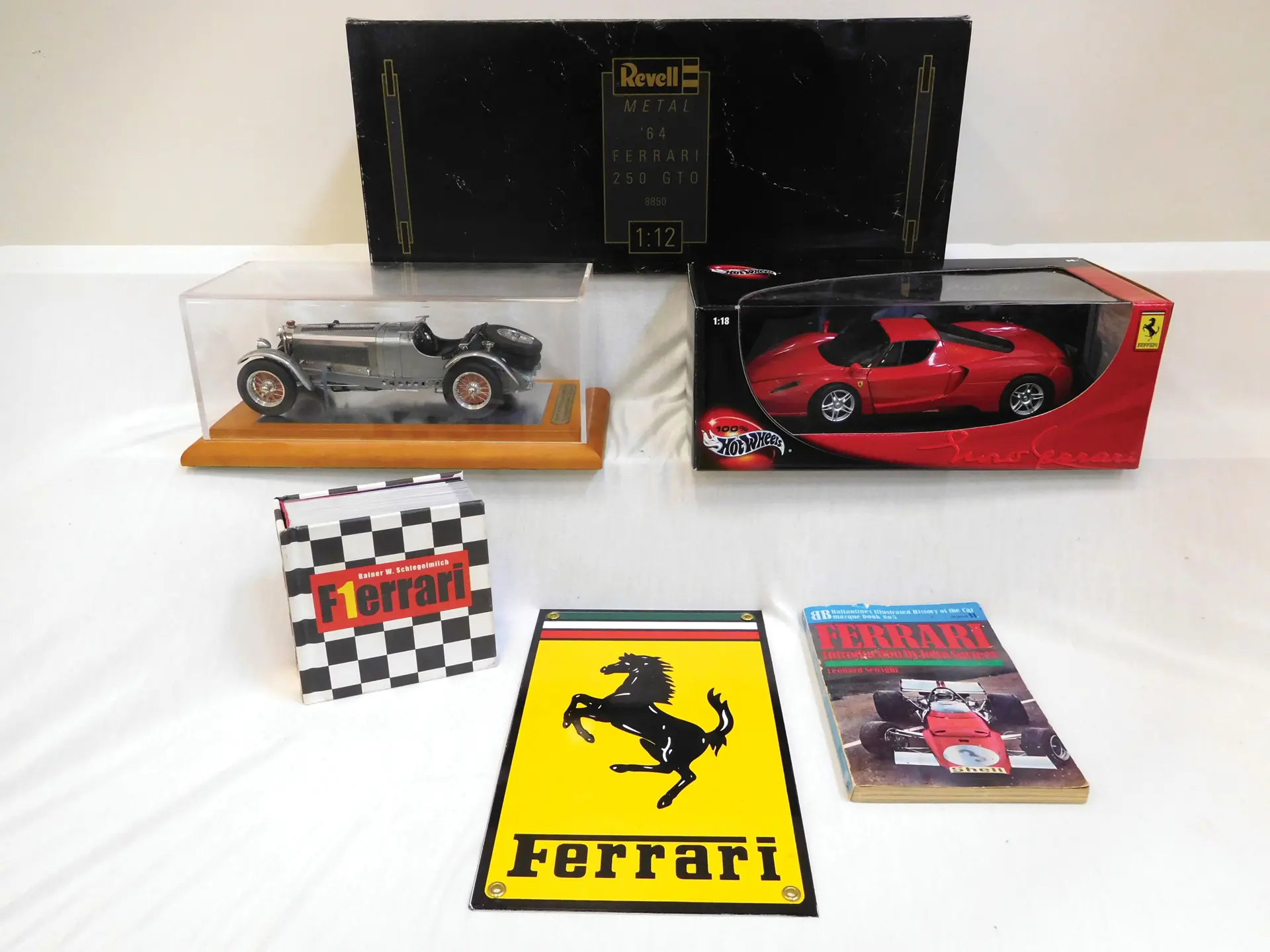 2 Ferrari Books, Ferrari Porcelain, Enzo Ferrari, 1964 Ferrari 250 GTO ...
