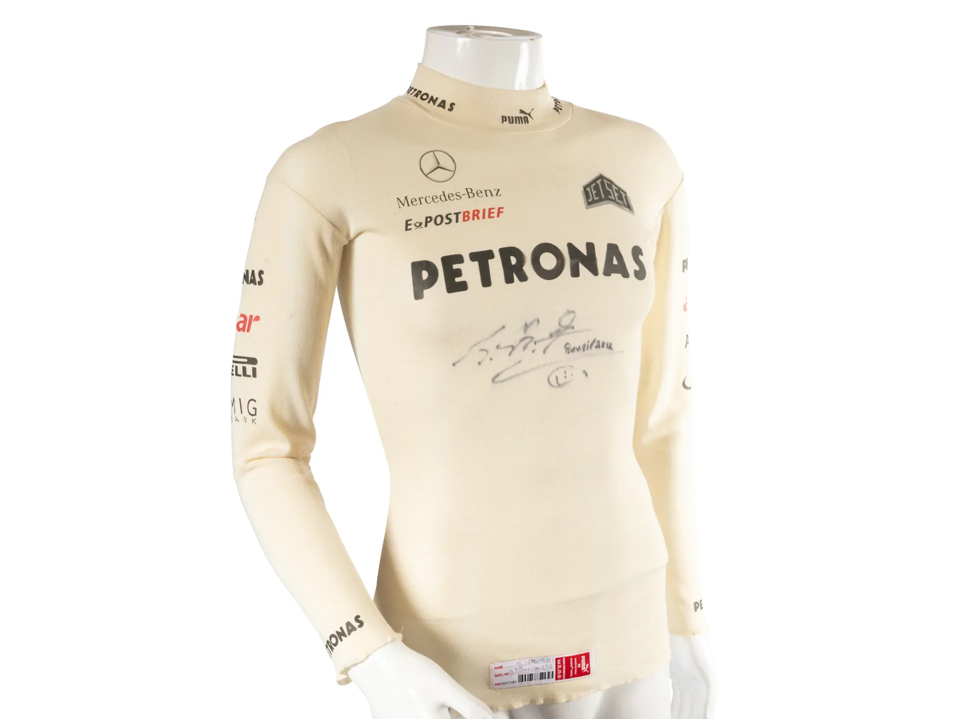 2012 Michael Schumacher Mercedes-Benz Formula 1 Puma Nomex Signed Undershirt | The Schumacher ...