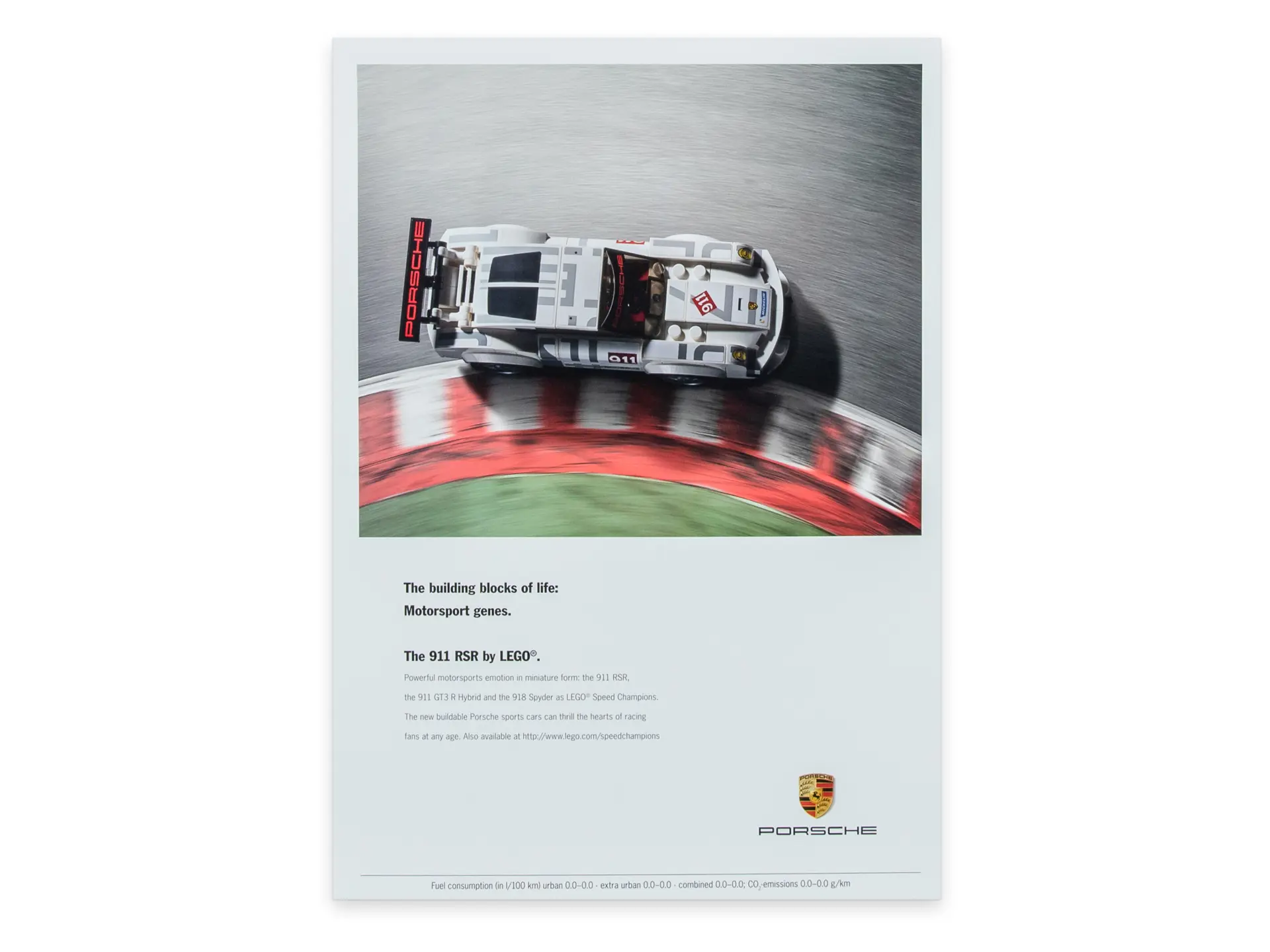 “The 911 RSR by LEGO.” Porsche Poster | The White Collection | Online ...