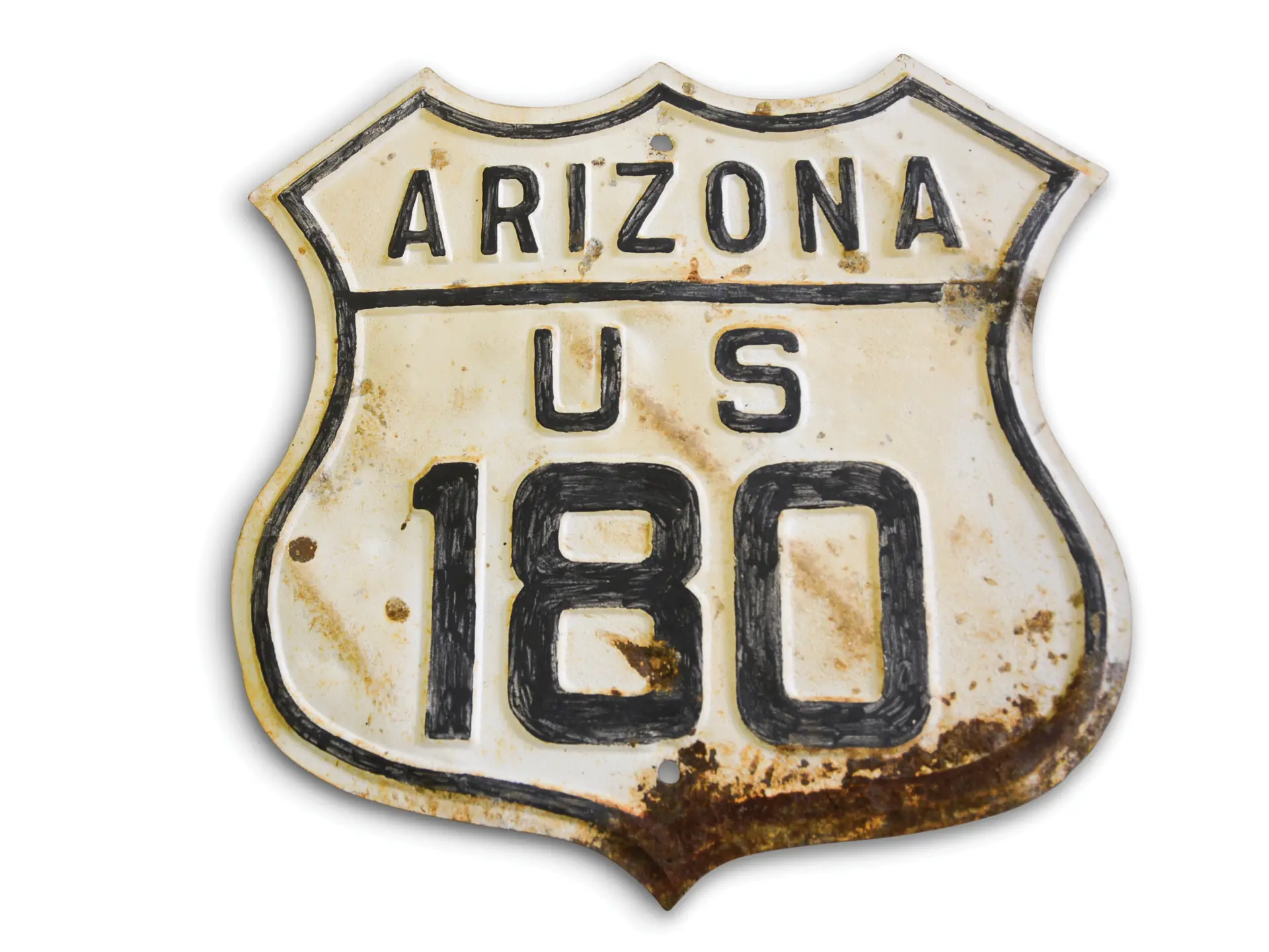 Arizona U.S. Route 180 Shield Tin Sign | Auburn Fall 2019 | RM Sotheby's