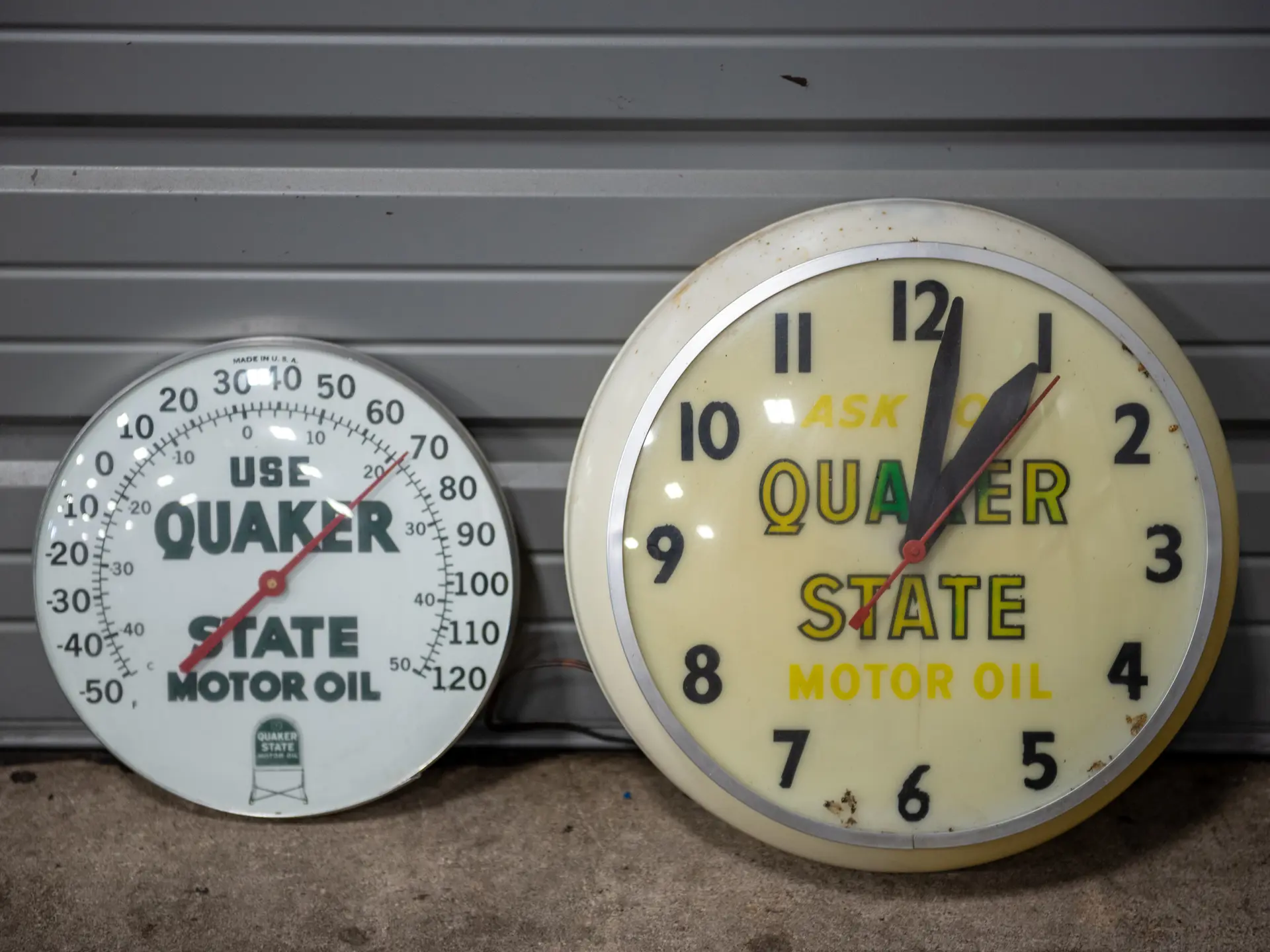 Quaker State Motor Oil Clock and Thermometer | Auburn Fall 2021 | RM ...