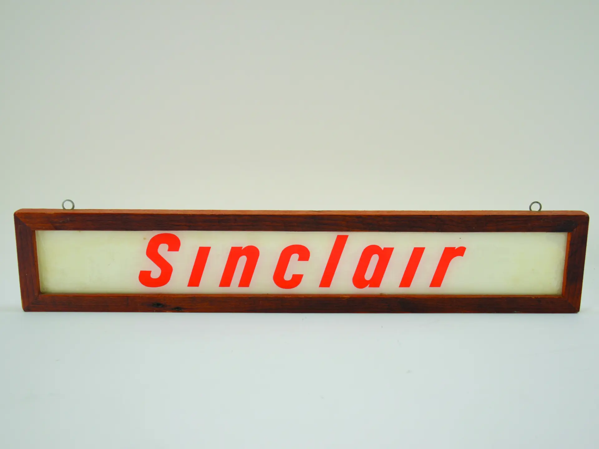 Sinclair advertising sign, believed to be the advertising glass from a ...
