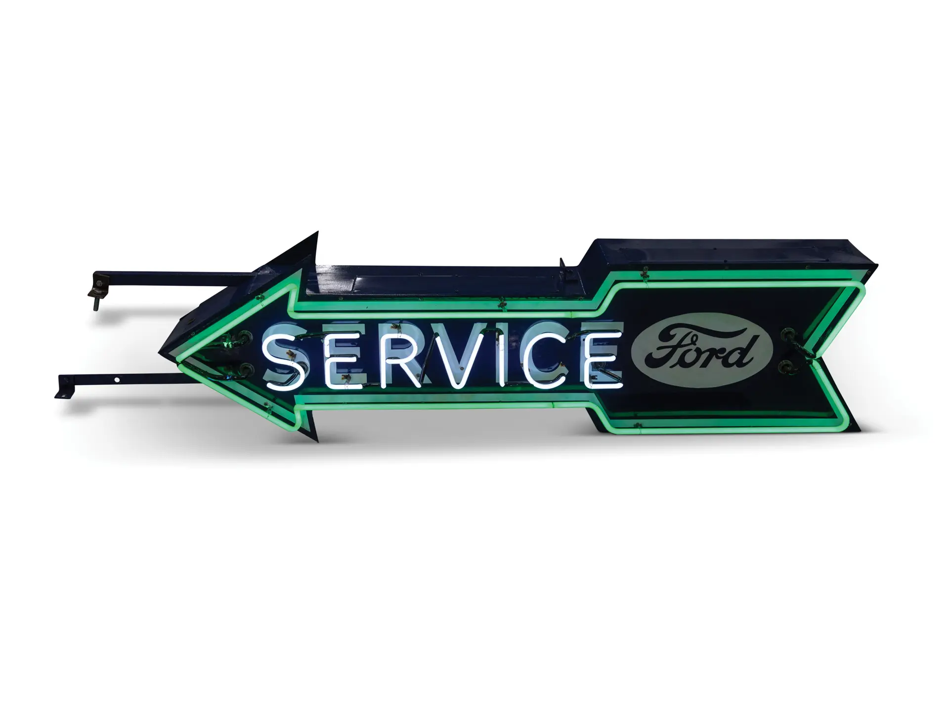 Ford Service Arrow Double-Sided Neon Porcelain Sign with Mounting ...