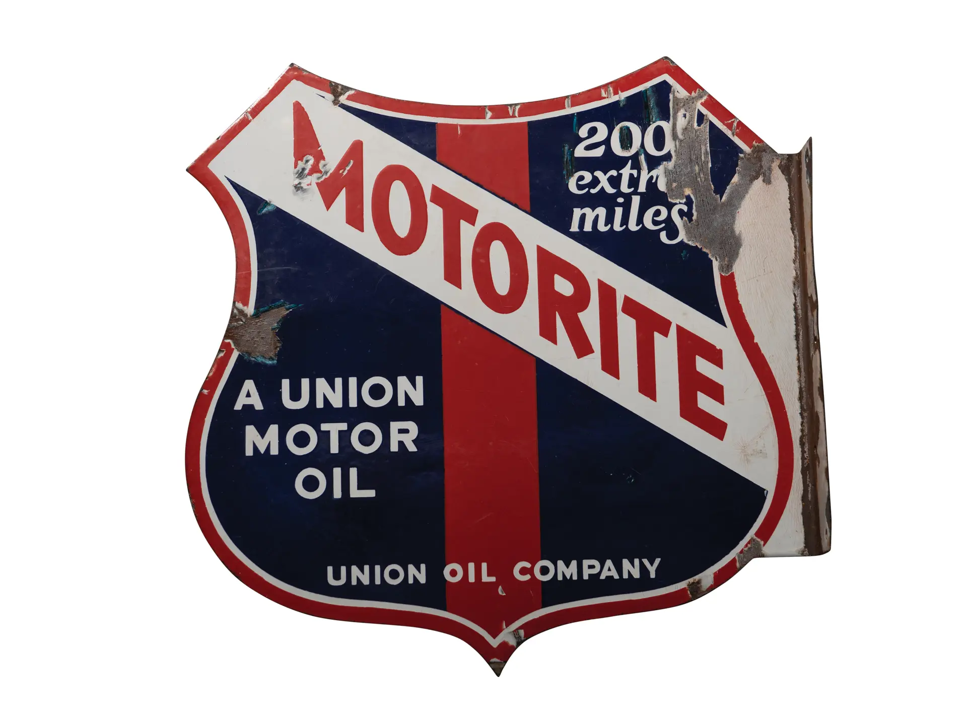 Motorite Double Sided Porcelain Flange Sign The Dingman Collection