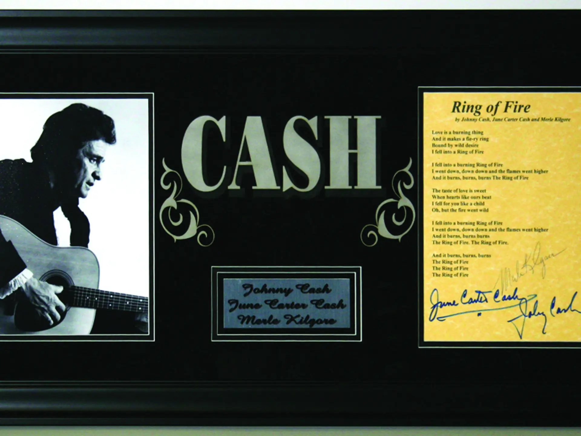 Autographed Johnny Cash, June Carter Cash, and Merle Kilgore Ring Of ...