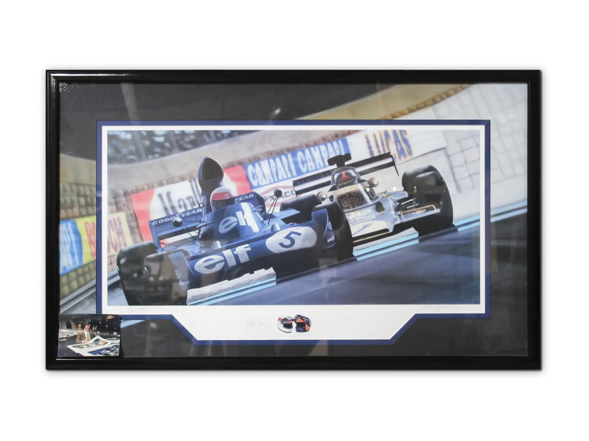 Jackie Stewart and Mario Andretti Framed Limited Edition Print by Keith ...