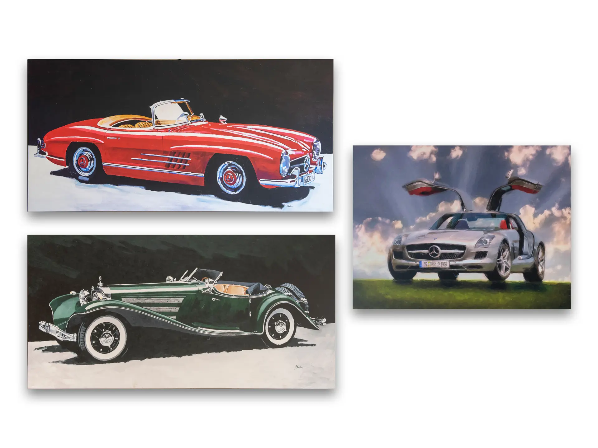 Three Mercedes-Benz Canvas Prints | Gene Ponder Collection | RM Sotheby's