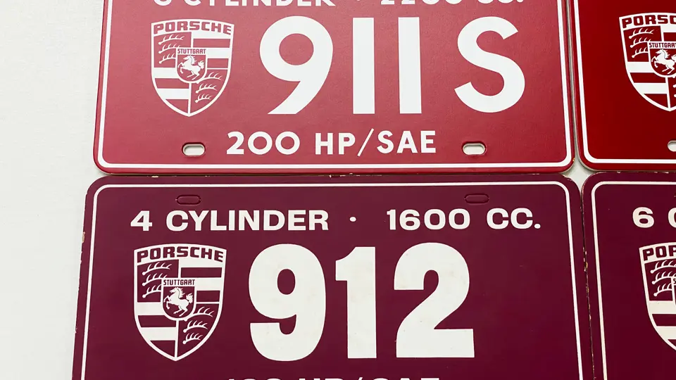 Five Porsche License Plates | The White Collection | Online | RM Sotheby's