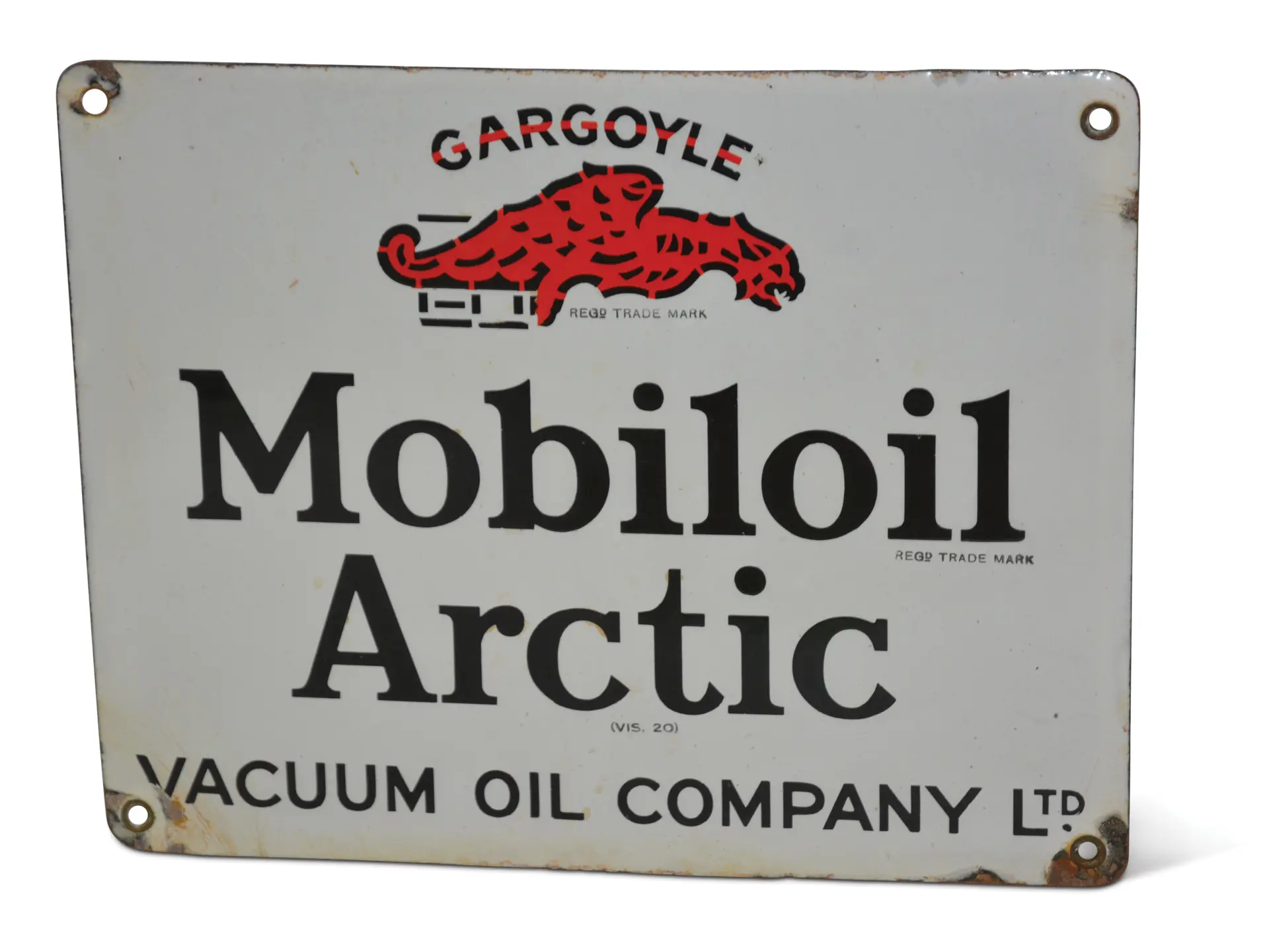 "Gargoyle Mobiloil Arctic" Porcelain Sign | Auburn Fall 2019 | RM Sotheby's