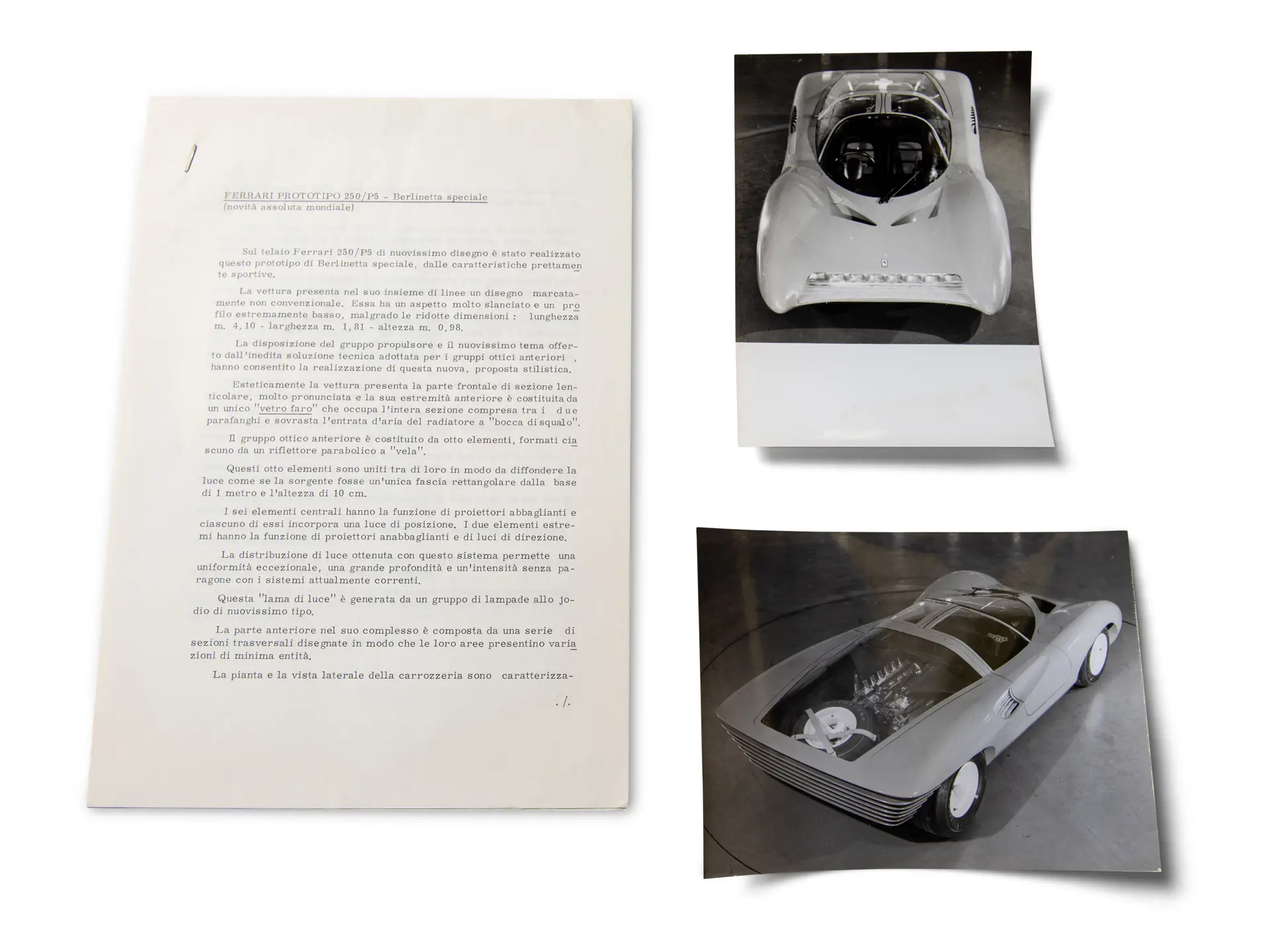 Pininfarina Ferrari Prototipo 250/P5 Berlinetta Speciale Press Release ...