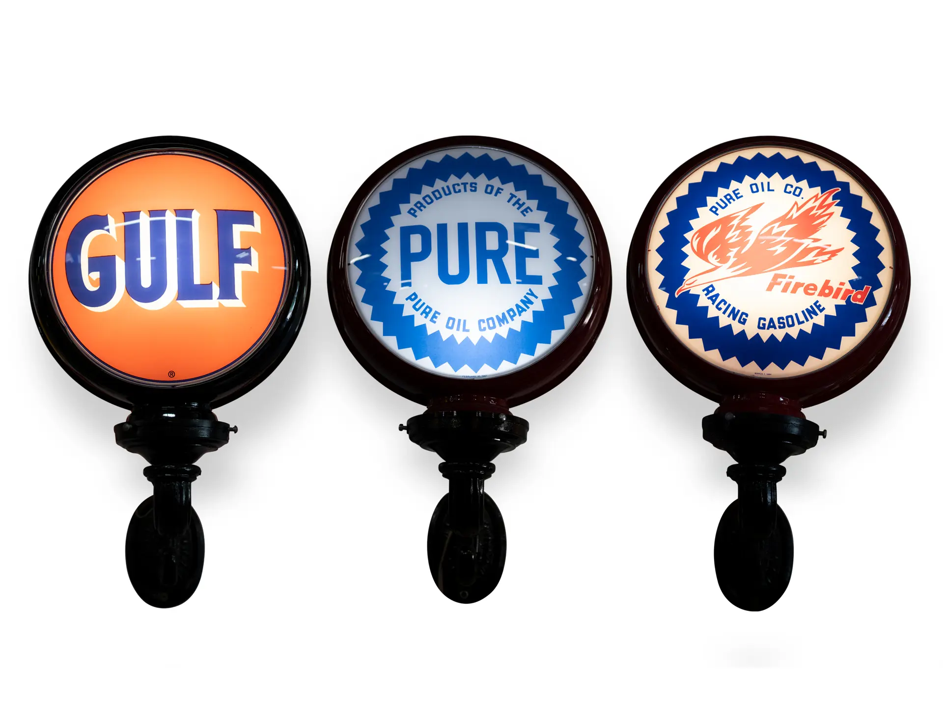 Three Wall-Mounted Gas Globes | Gene Ponder Collection | RM Sotheby's
