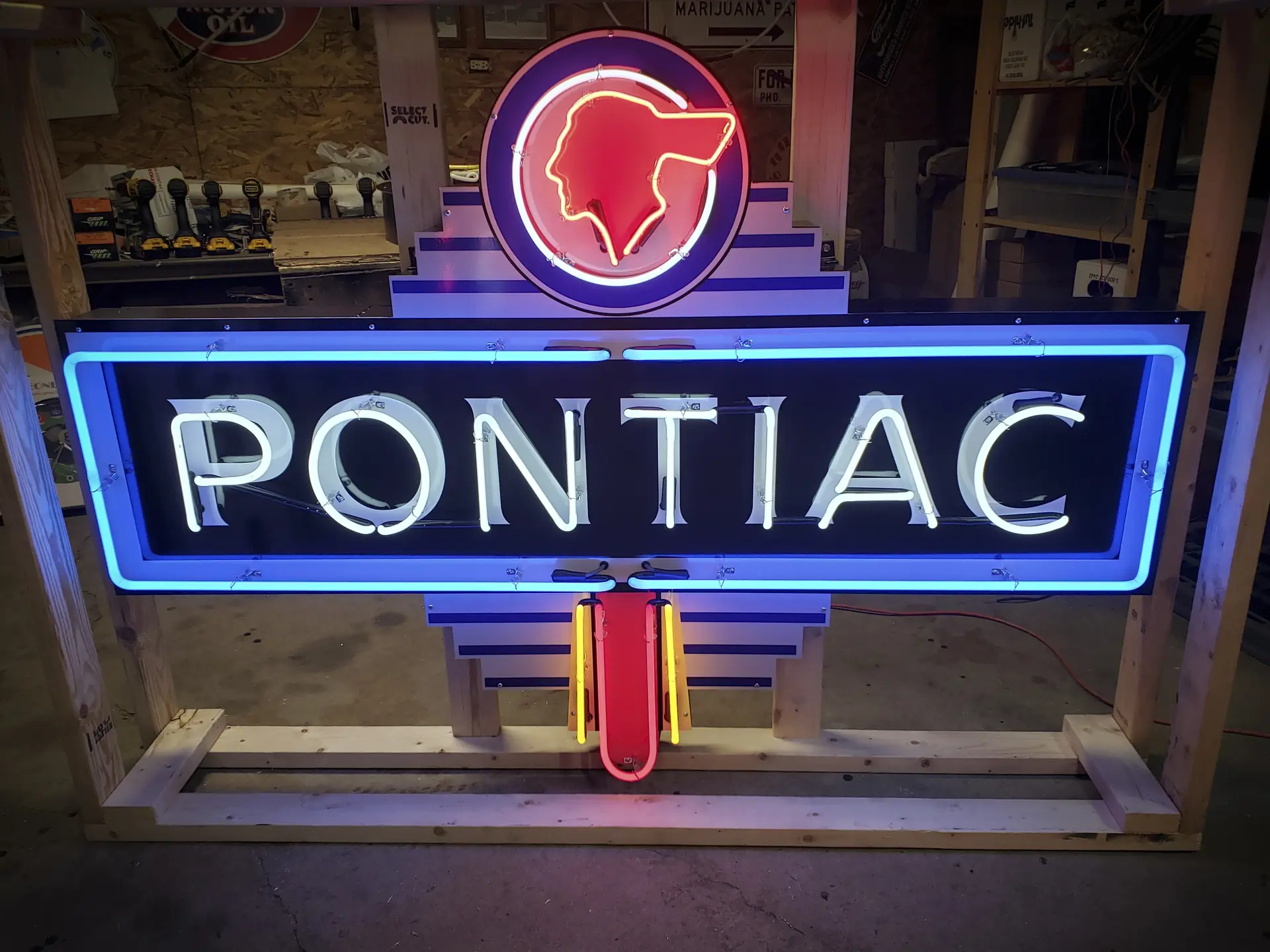 Pontiac Custom-Made Animated Neon Tin Sign | Open Roads, North America ...