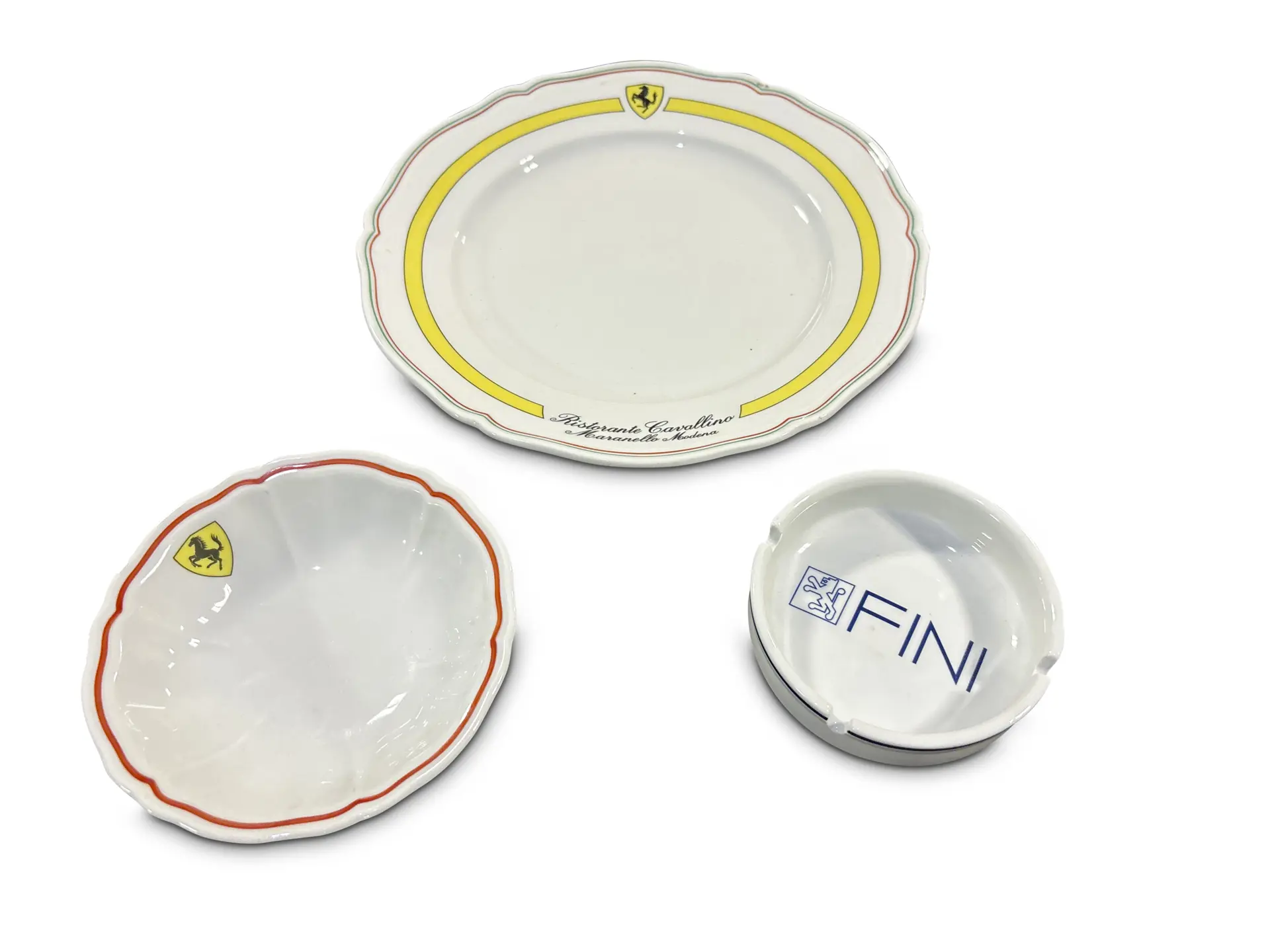 Ristorante Cavallino Plate with Ferrari Dish and Fini Ashtray | The ...