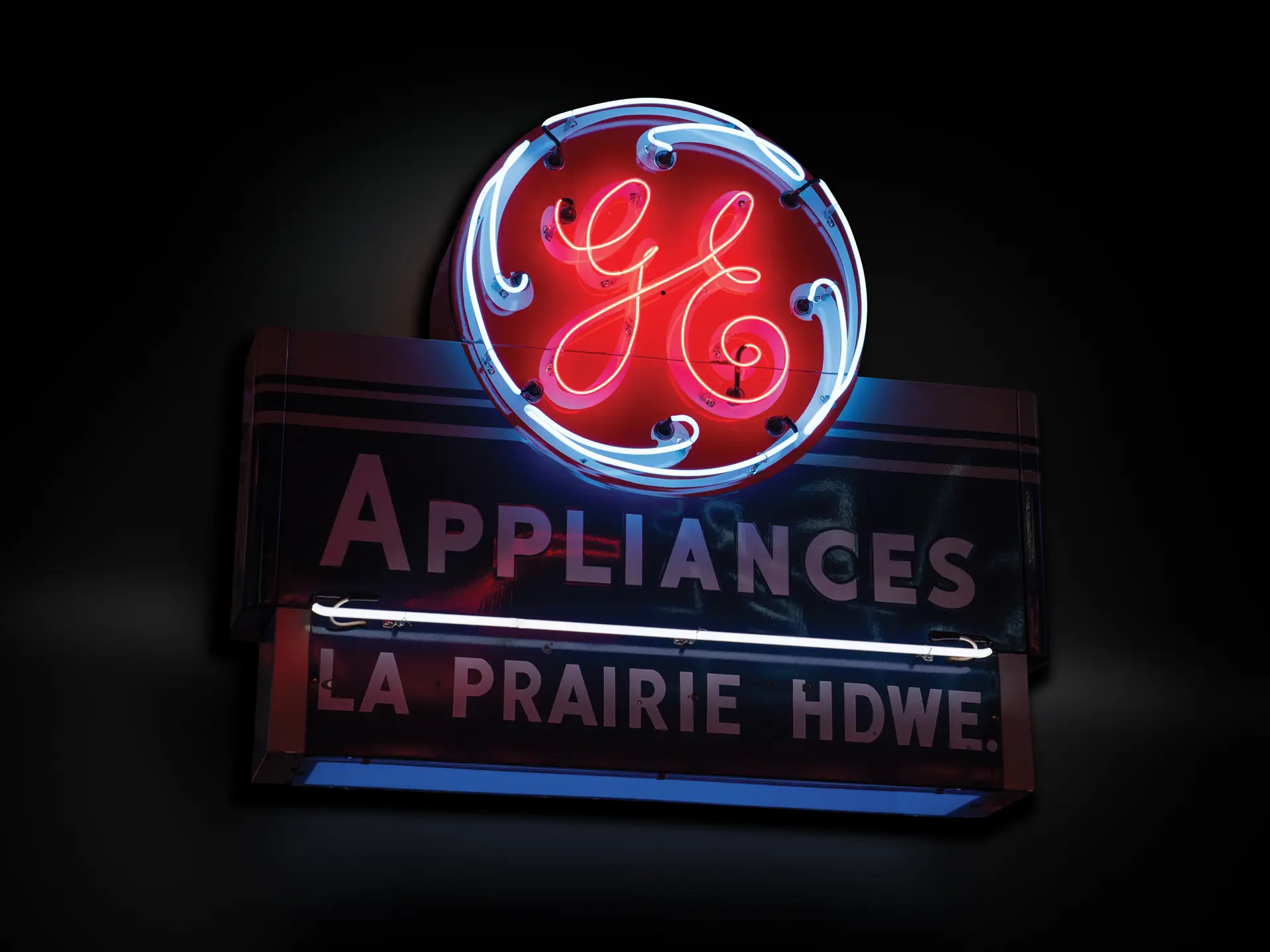 GE Appliances La Prairie Hdwe. Double-Sided Neon Sign | The Dingman ...
