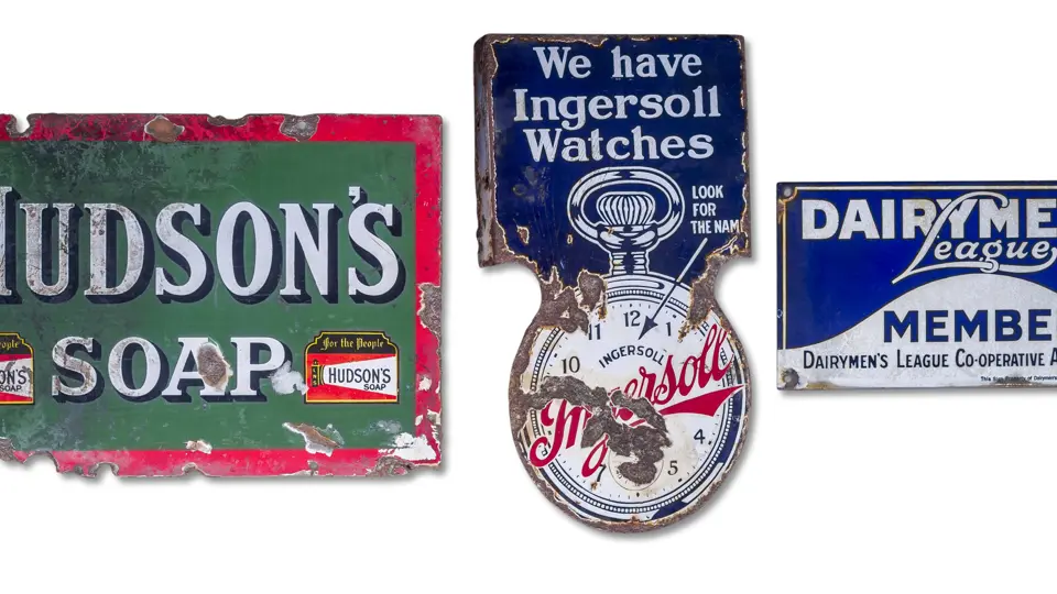 Selection of Porcelain Signs | THE MITOSINKA COLLECTION | RM Sotheby's