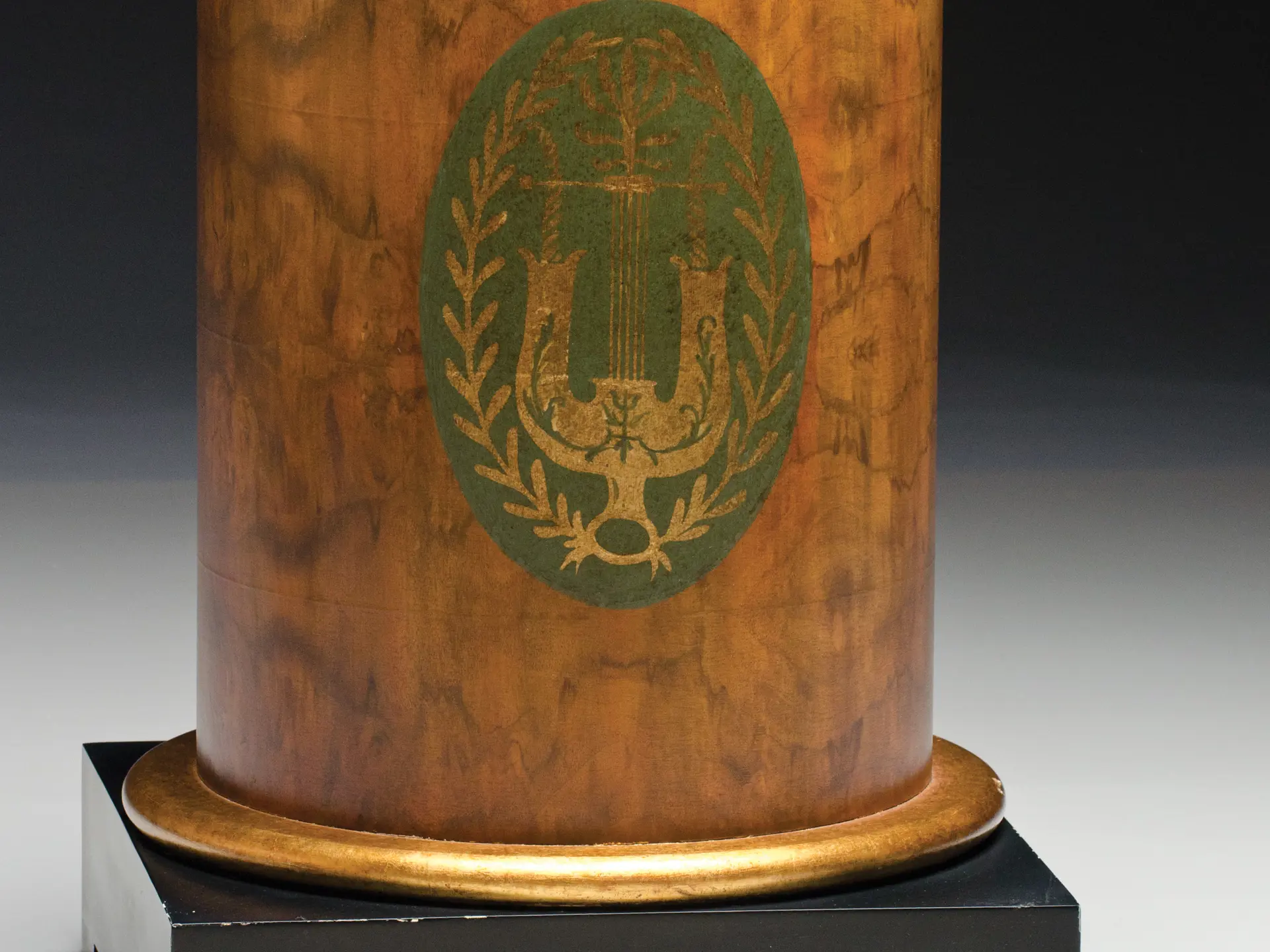 Edwardian Style Marble Top Painted Wood Columnar Pedestal | The Milhous ...