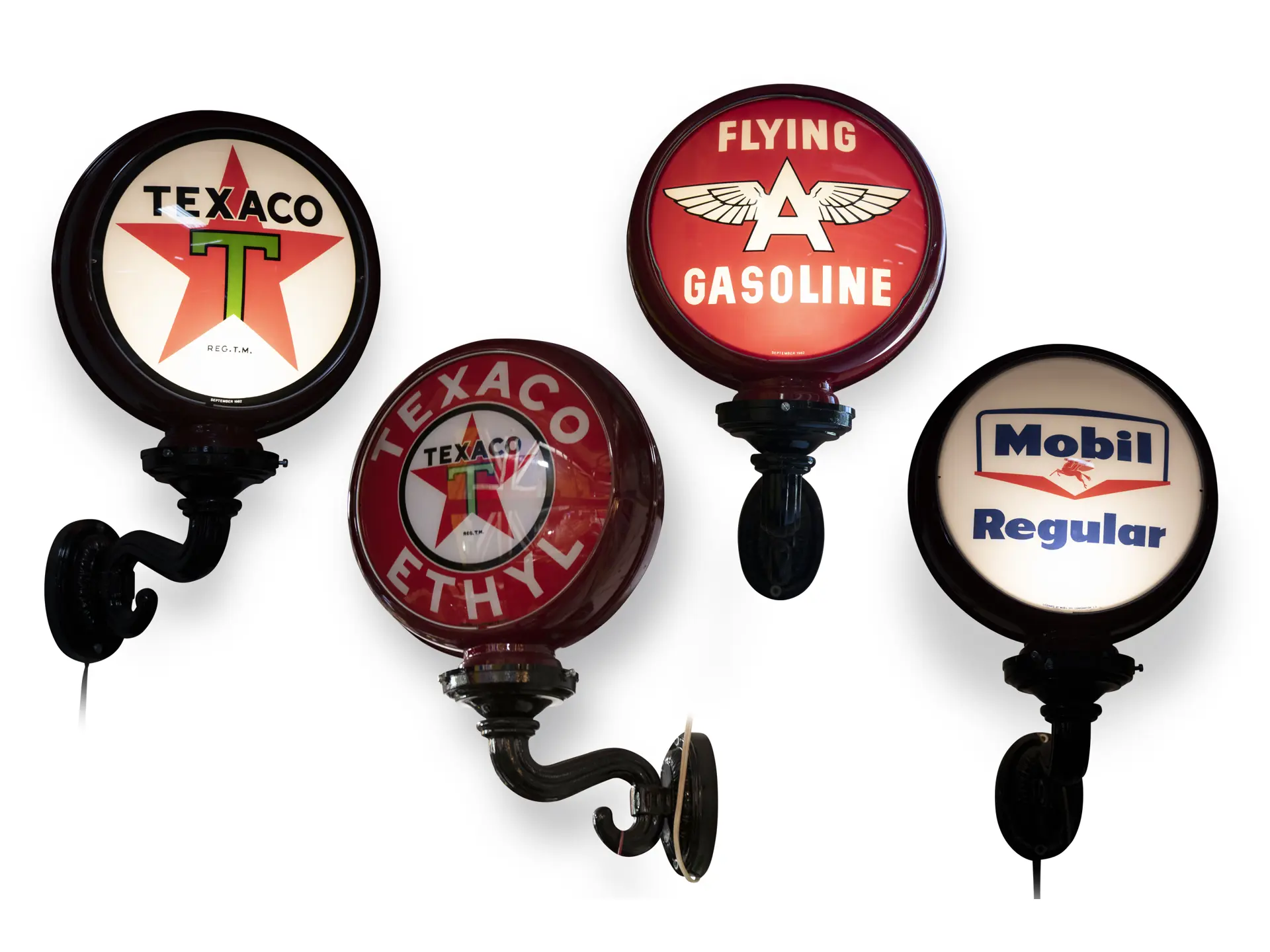 Four Wall-Mounted Gas Globes | Gene Ponder Collection | RM Sotheby's