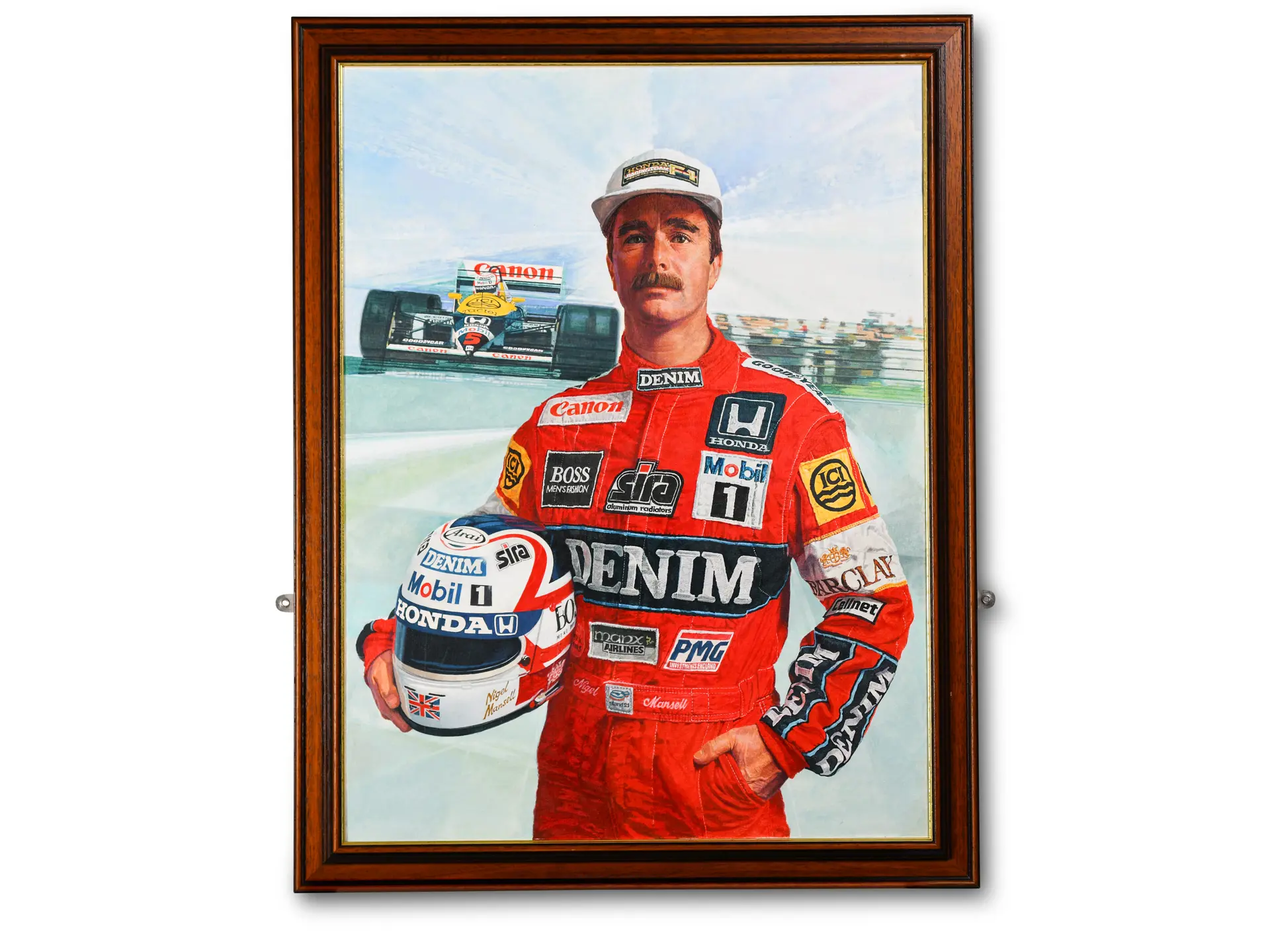 Nigel Mansell Painted Portrait Framed | Cliveden House | RM Sotheby's