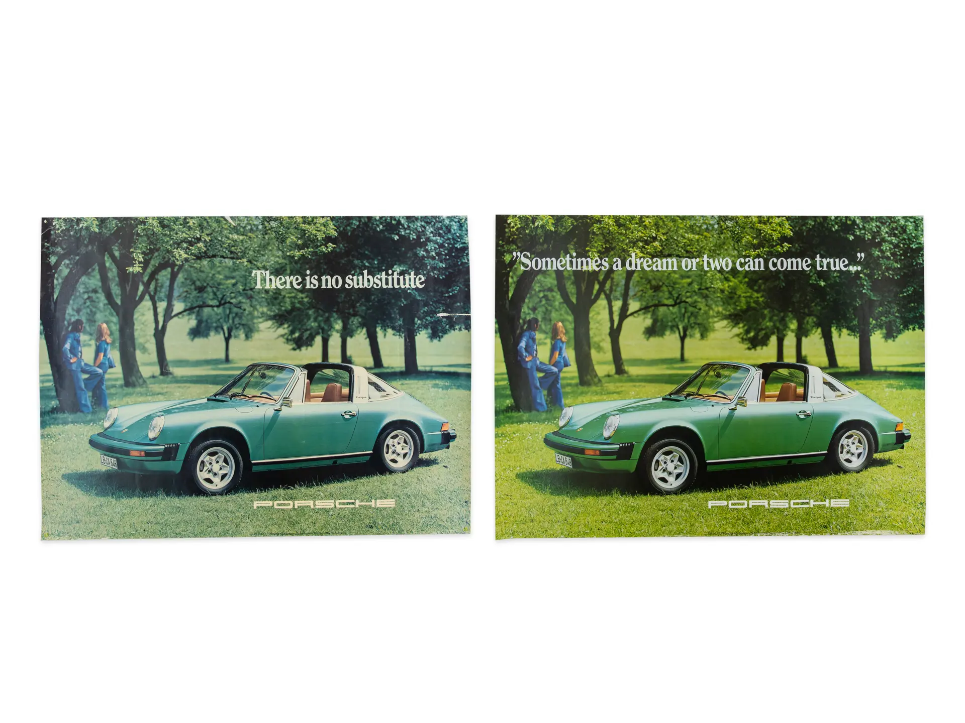 Two Porsche 911 Targa Advertising Posters | The White Collection ...