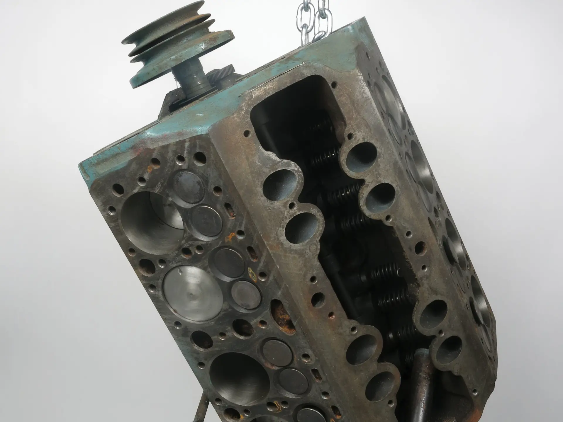 Ford Flathead V 8 Engine Block, Oil Pan, Pistons, Valves, Cam Shaft ...
