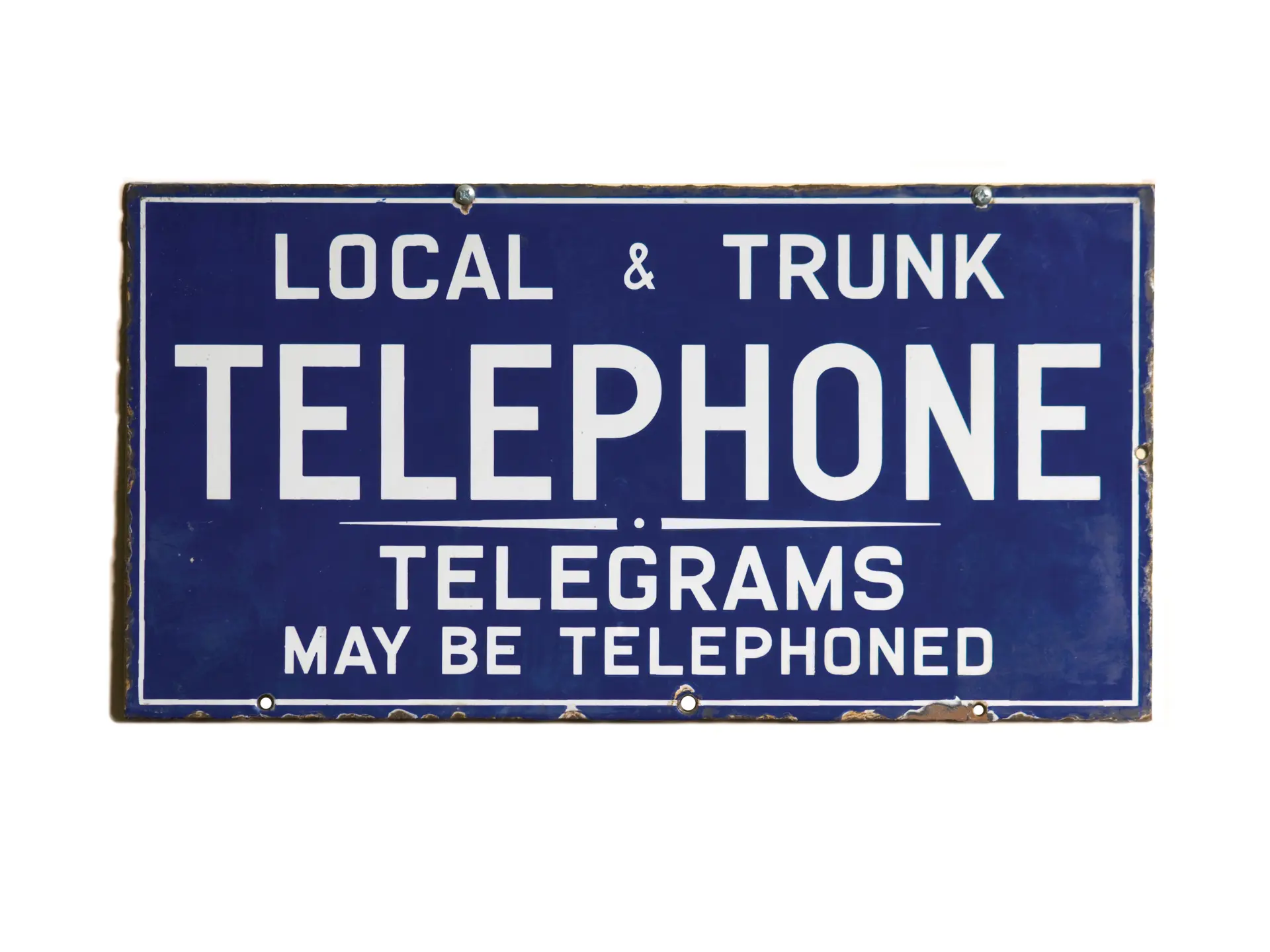 Local & Trunk Telephone Sign | The Astor Collection | RM Sotheby's