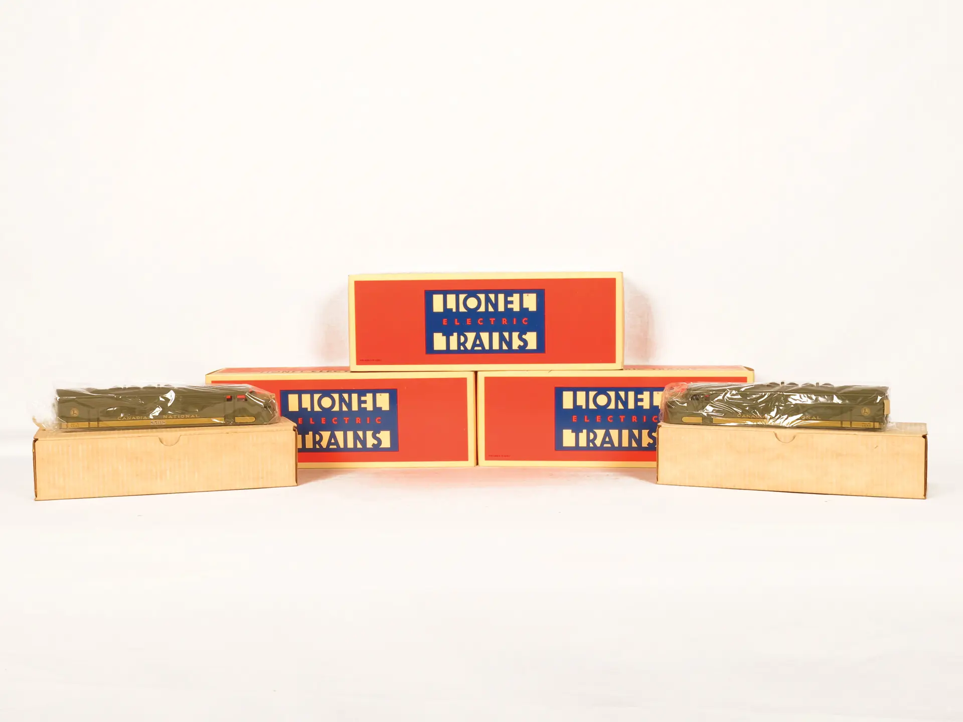 Three Lionel O Gauge Canadian National F3A-B-A Sets and Two Locomotive ...