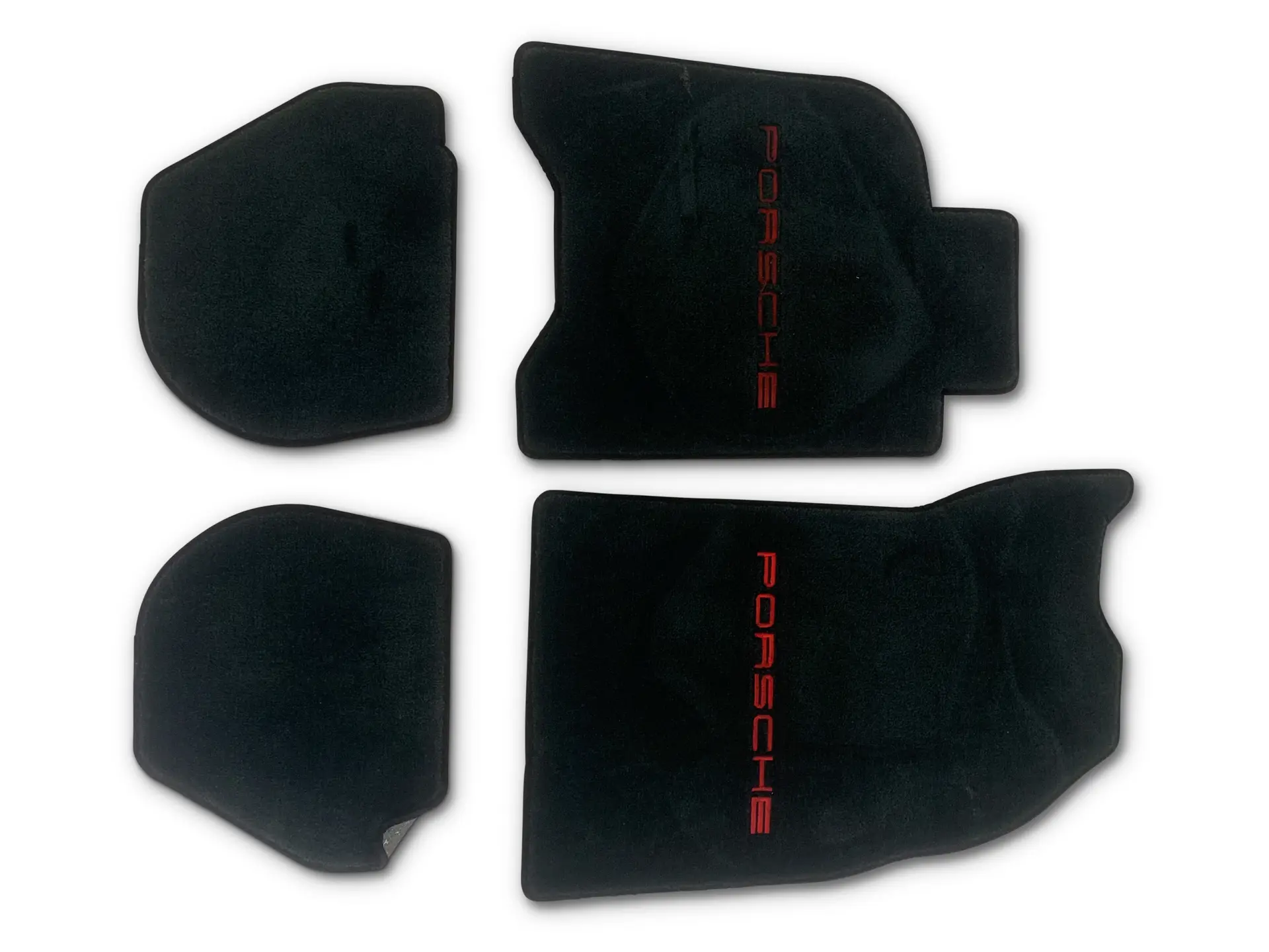 Four Black Genuine Porsche Floor Mats with Red Script | The White ...