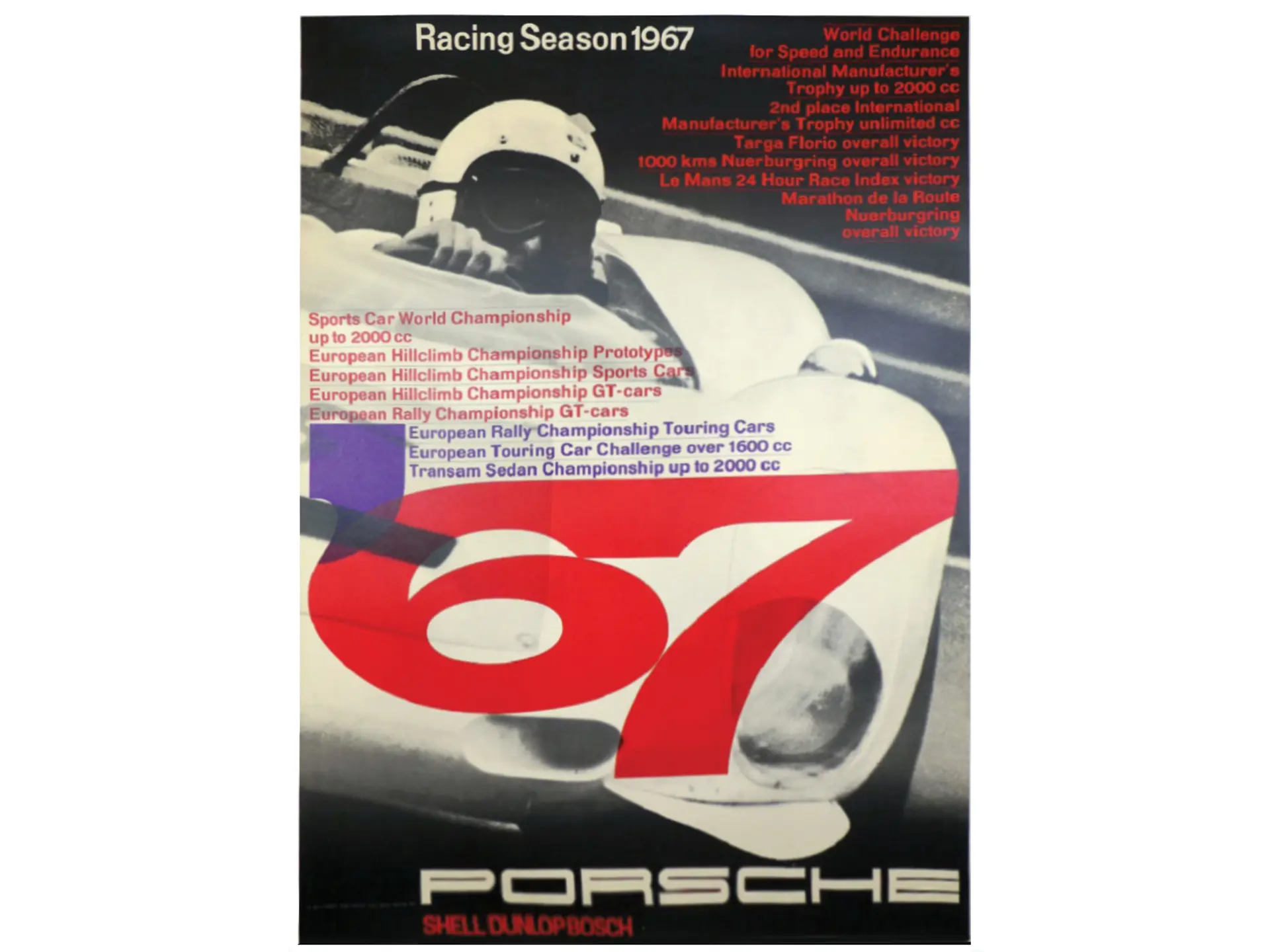 '67 Porsche Racing Season, 1967 | Classic & Rare Porsche Posters | RM ...