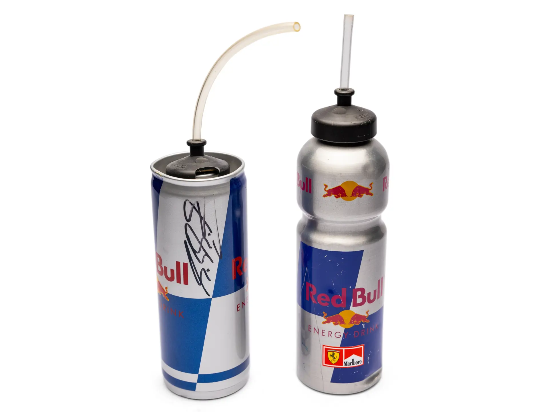Two Scuderia Ferrari Formula 1 Red Bull Drinks Bottles | The Schumacher ...