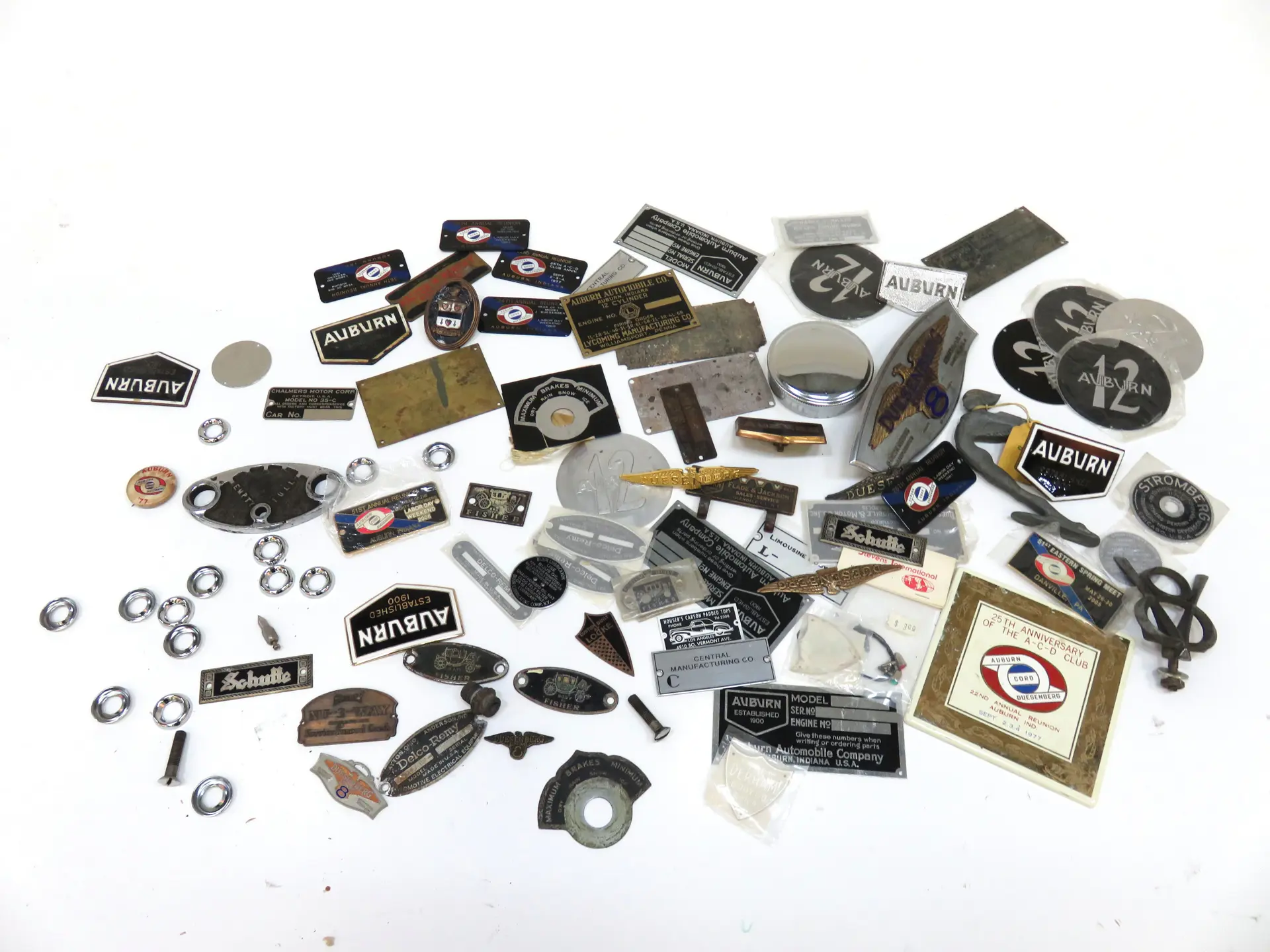 Assorted Lot of Authentic Duesenberg, Auburn, Cord Firewall and Grill ...