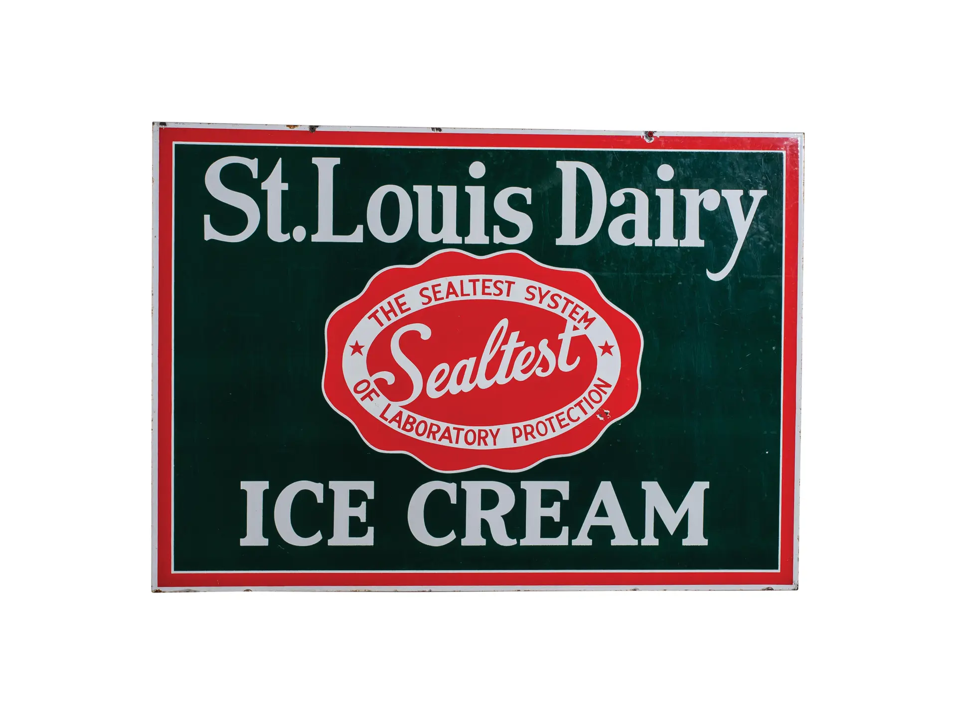 St. Louis Dairy Ice Cream Sealtest Porcelain Sign | The Dingman ...