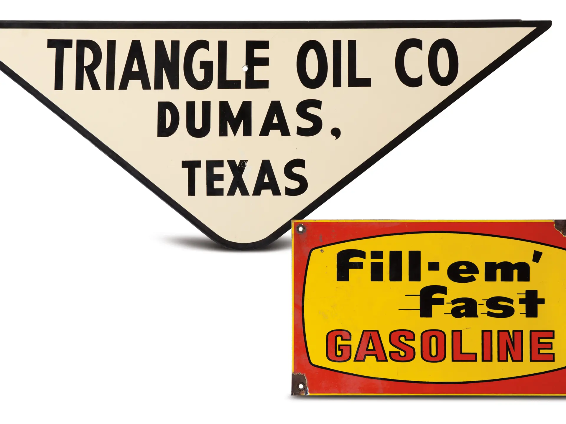 Two Oil & Gas Signs | The Dingman Collection 2012 | RM Sotheby's