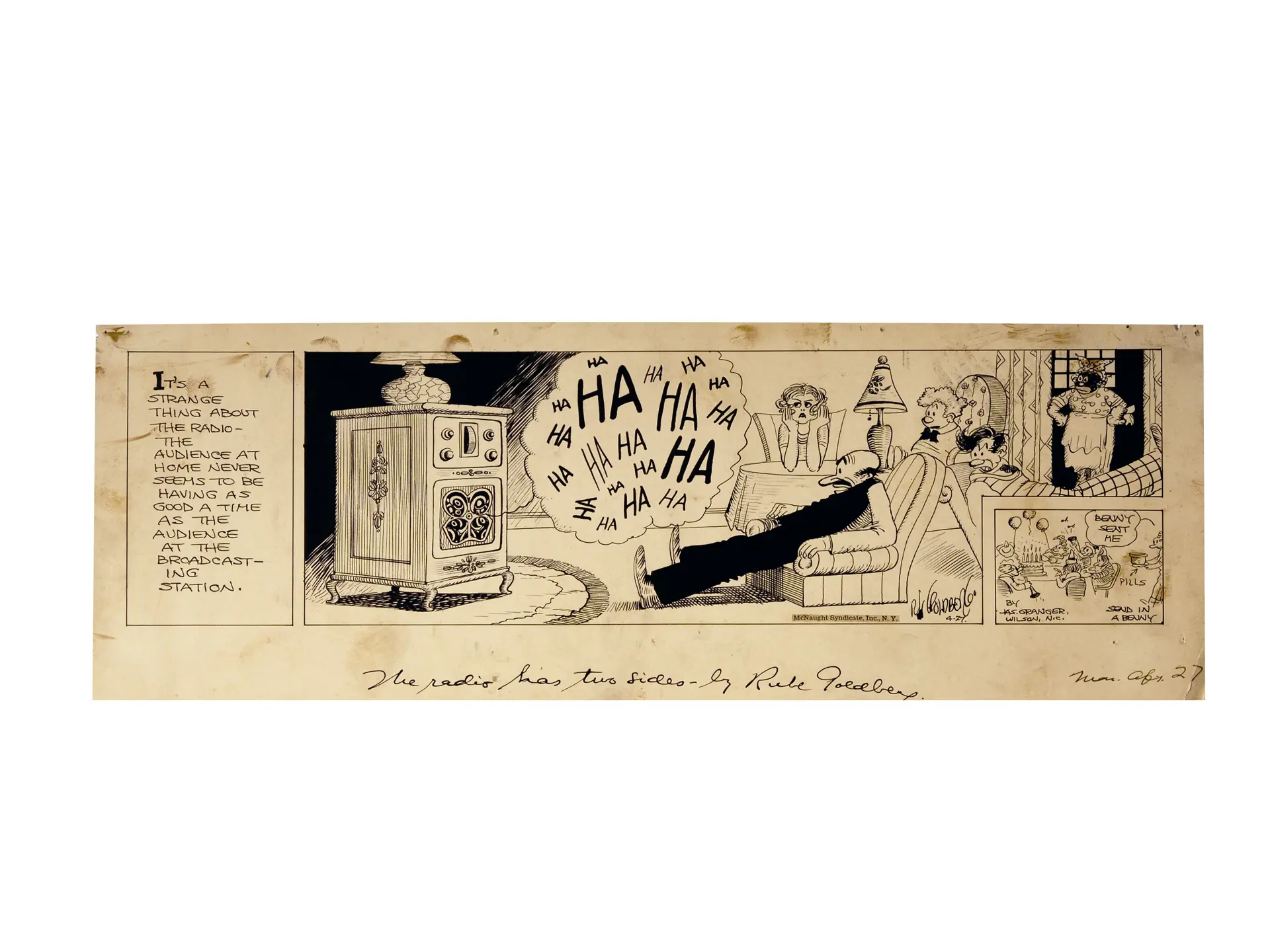 Rube Goldberg - Inventions Original Comic Strip Art | The Brucker ...