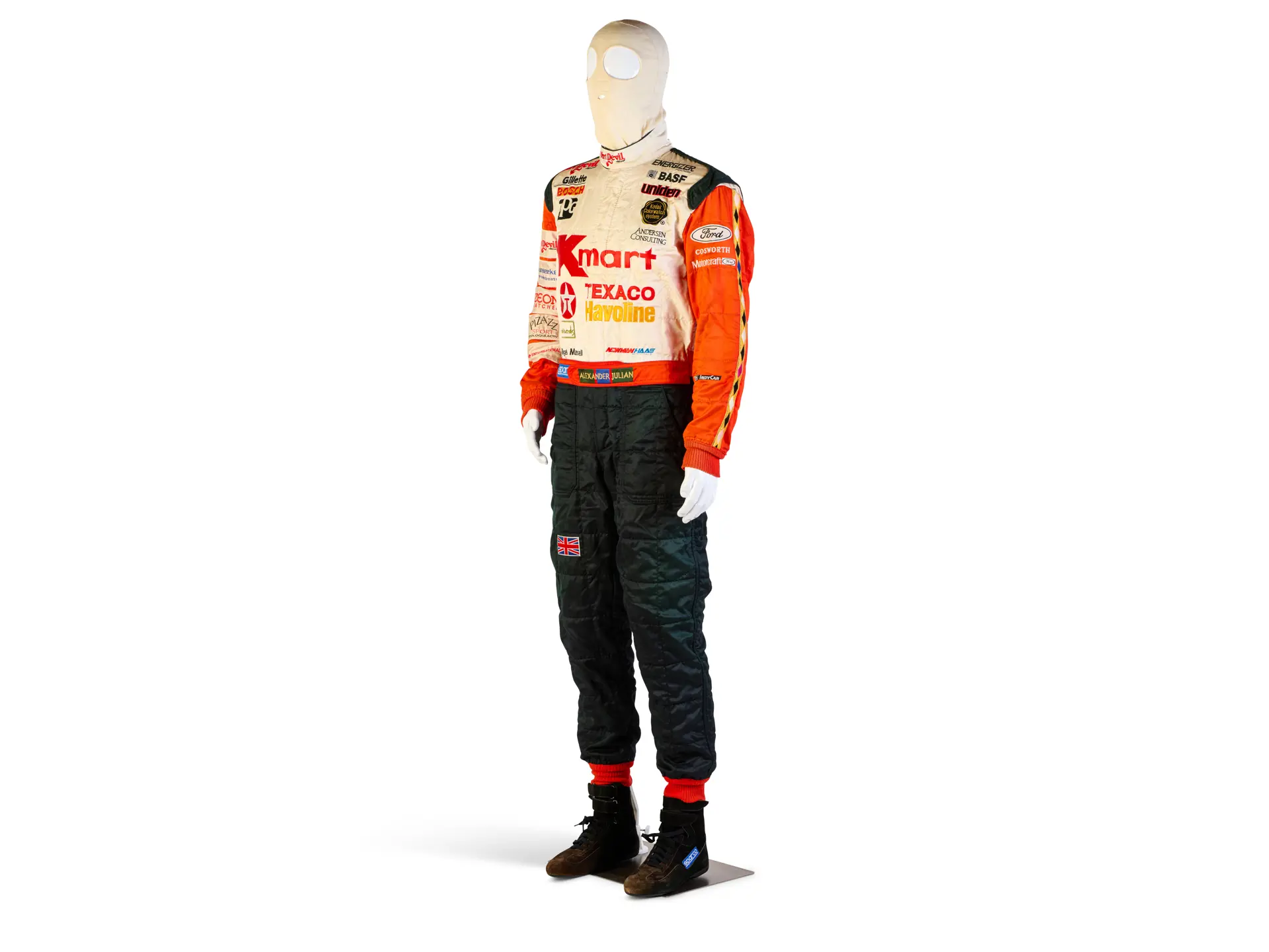 1993 Newman Haas Racing Sparco IndyCar Race Suit with Boots and Face ...