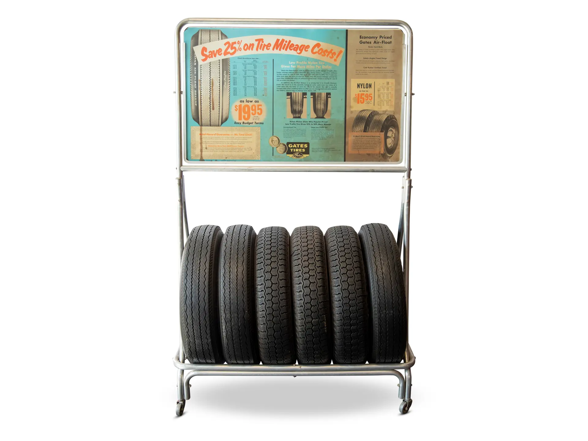 Gates Tire Display with Wire Wheels and Tires | Gene Ponder Collection ...