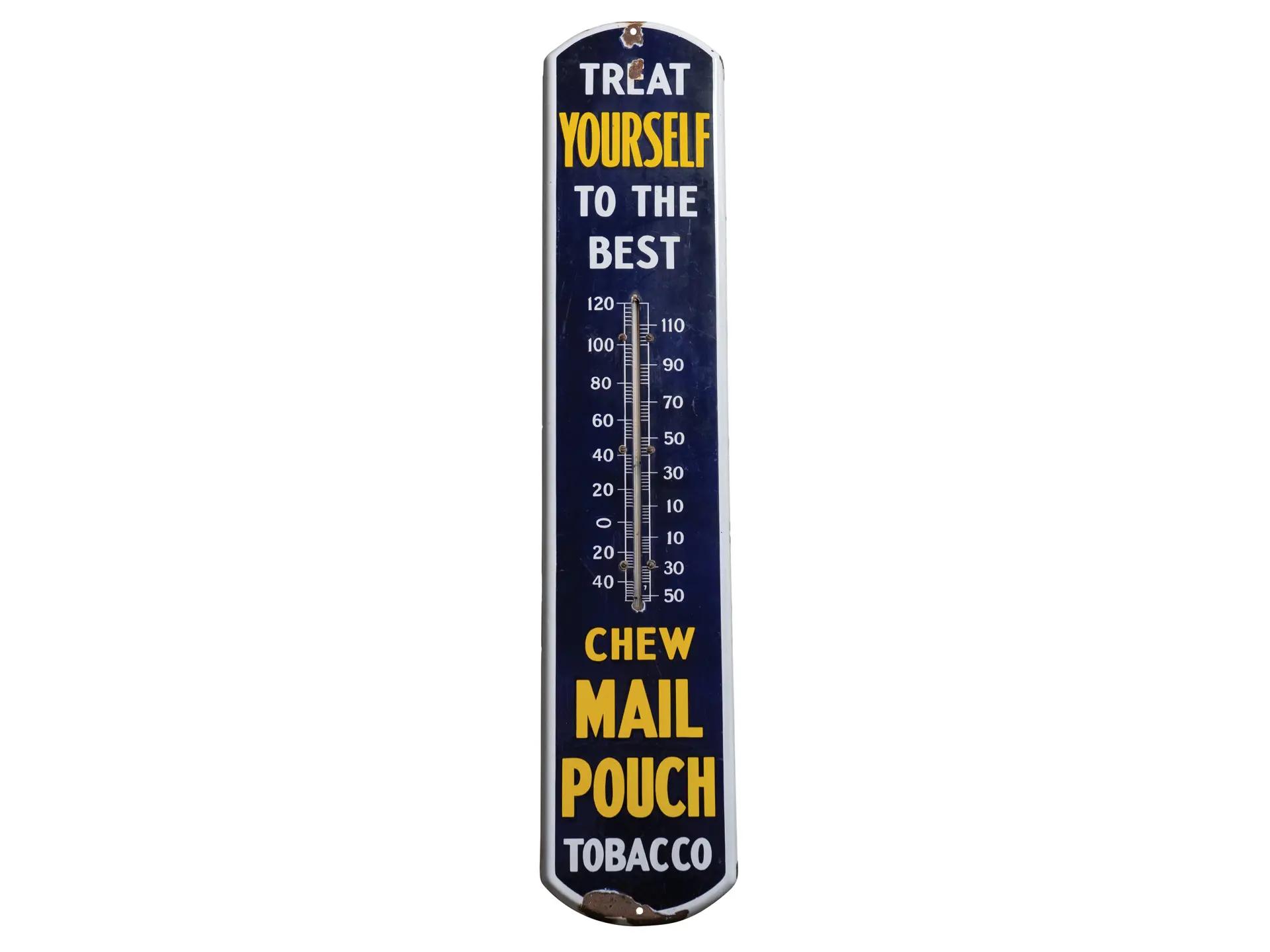 Mail Pouch Tobacco Porcelain Thermometer | The Dingman Collection | RM ...