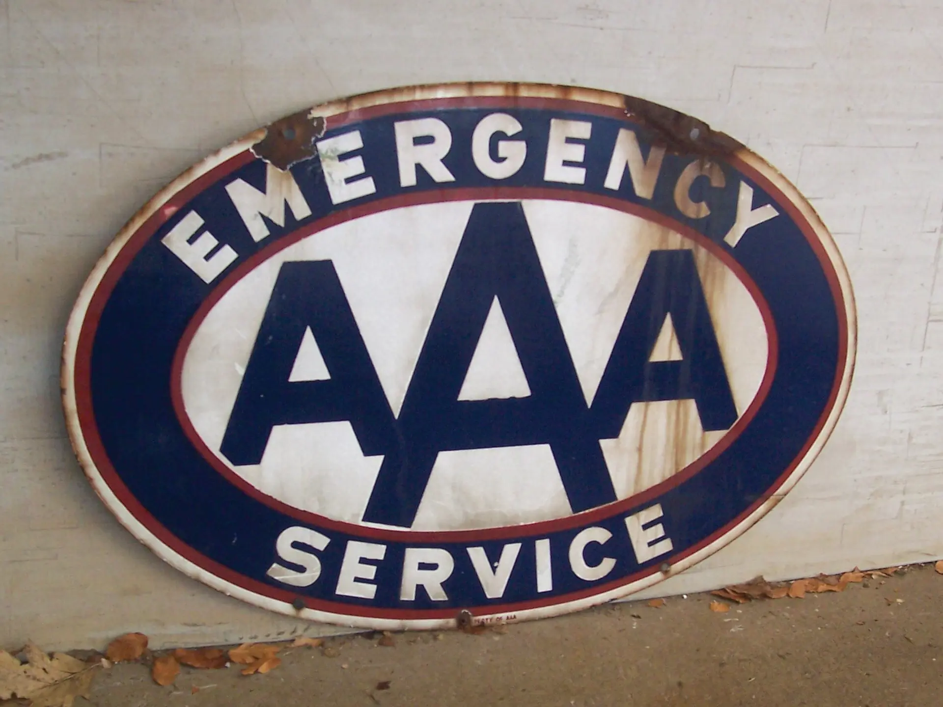 AAA Emergency Service Porcelain Sign | Auburn Fall 2018 | RM Sotheby's