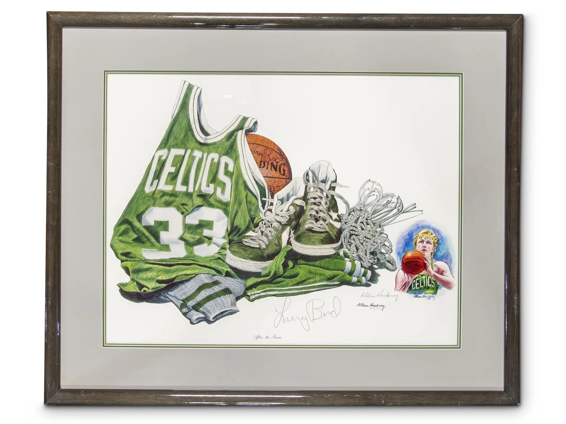 'After the game' Larry Bird Framed Print by Allen Hackney, Signed | The ...