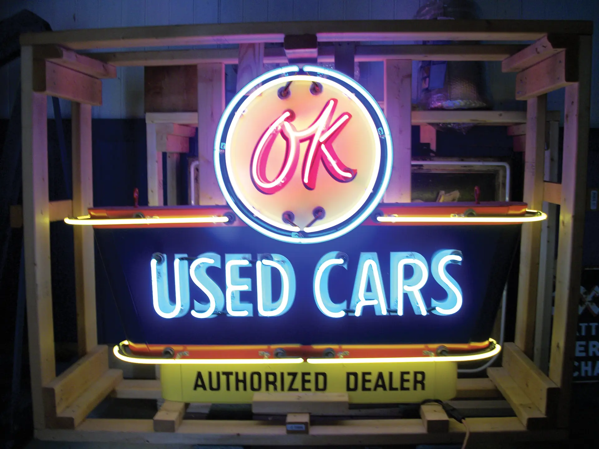 Shouldered OK Used Cars Neon Sign | Auburn Fall 2014 | RM Sotheby's