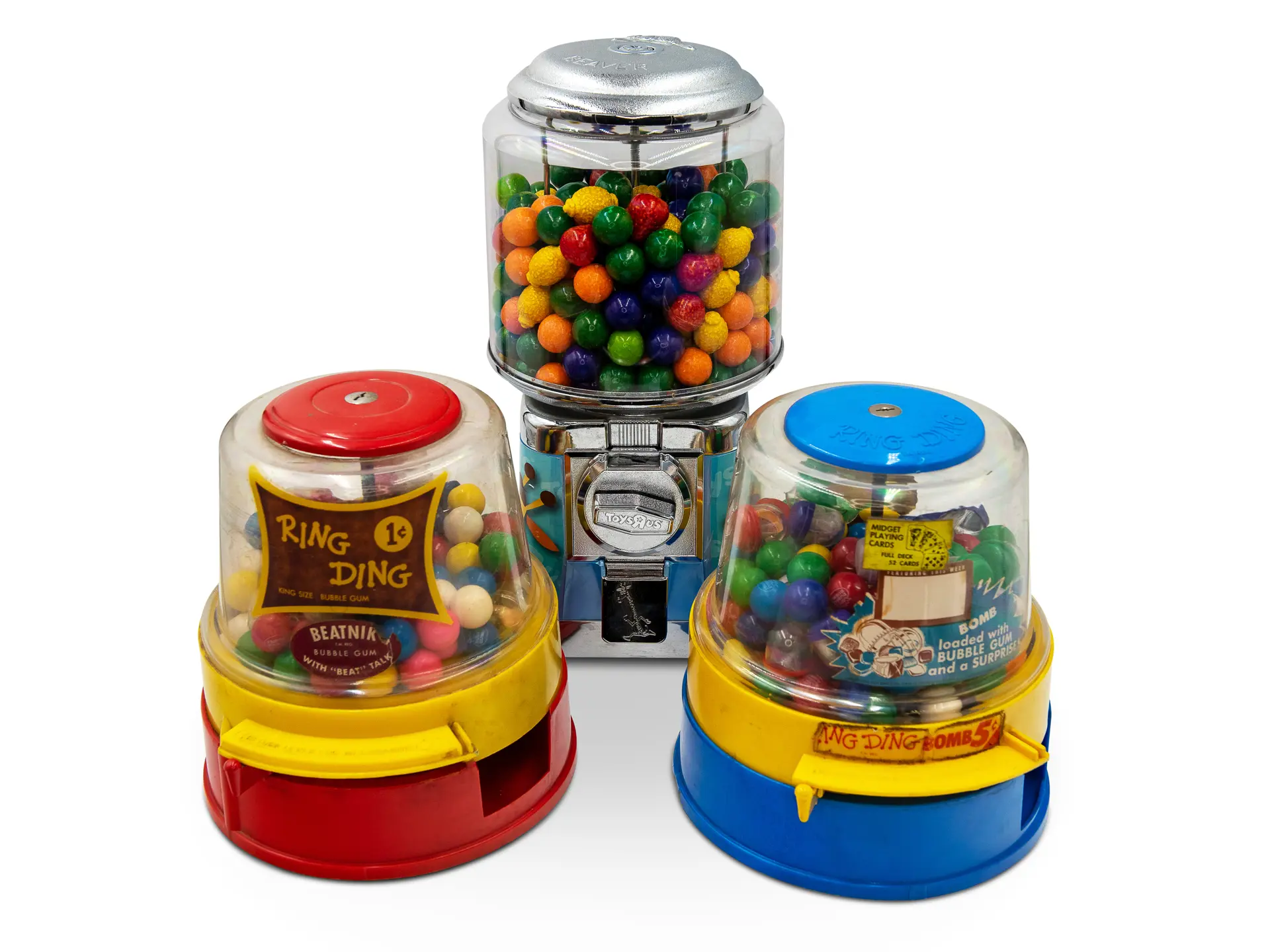 Assorted Ring Ding Gumball Machines and Toys "Я" Us-Themed Gumball ...